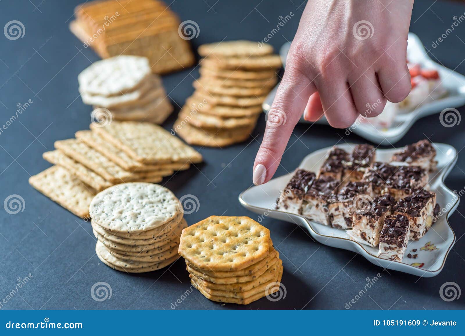 Closeup View Female Hands Holding Christmas Crackers Stock Image ...