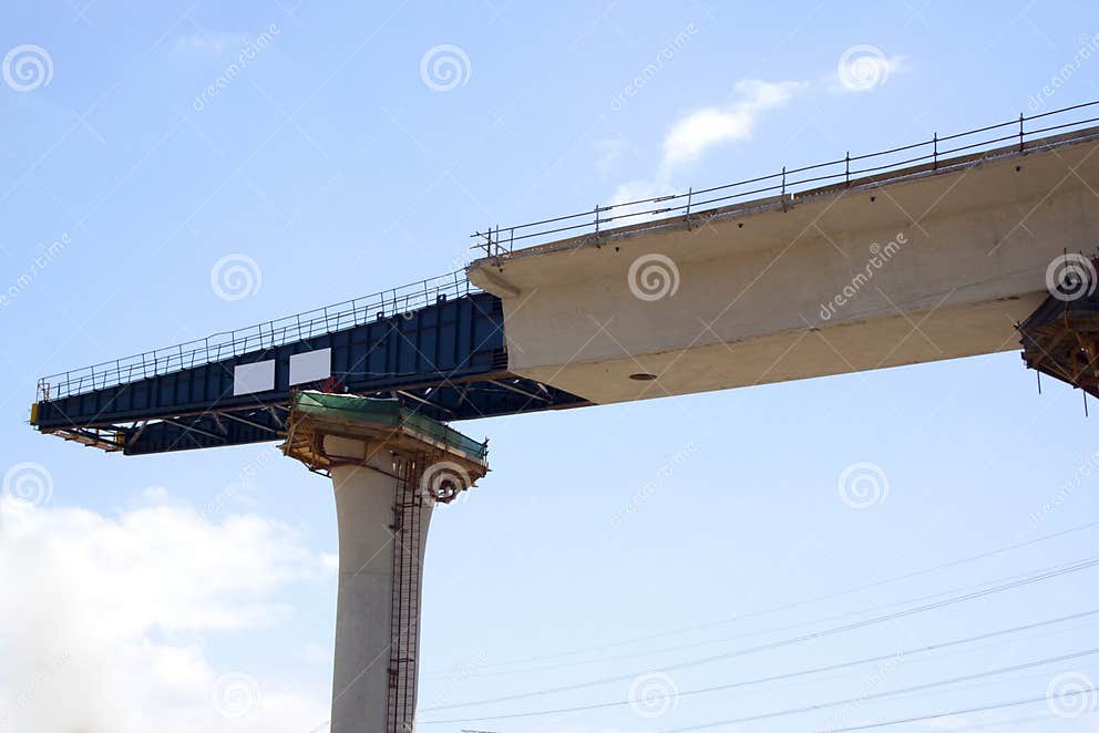 Closeup View of Flyover Bridge Under Construction Stock Image - Image ...