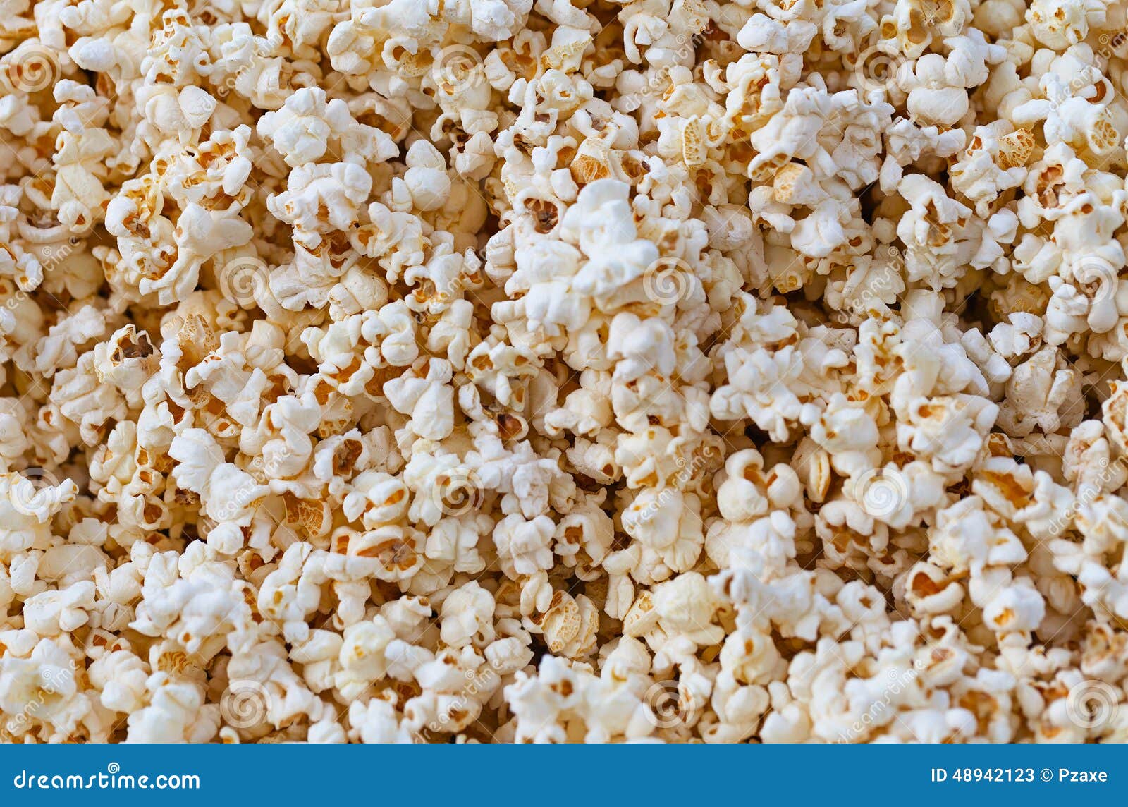 Closeup View of Fresh, Fluffy Popcorn Stock Image - Image of flavored ...