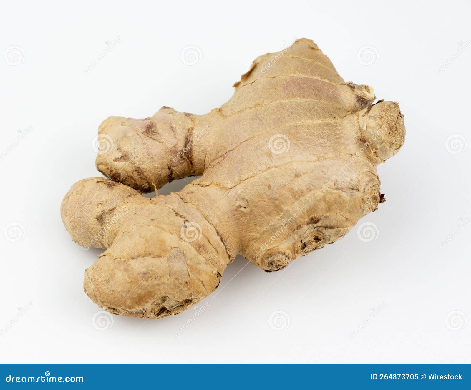 Closeup View of a Fresh Ginger Rhizome on White Background. Stock Image ...