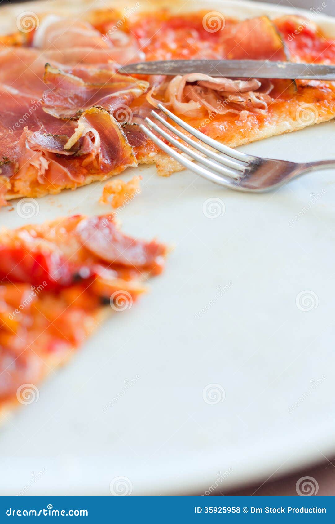 Closeup view of half pizza stock photo. Image of natural - 35925958