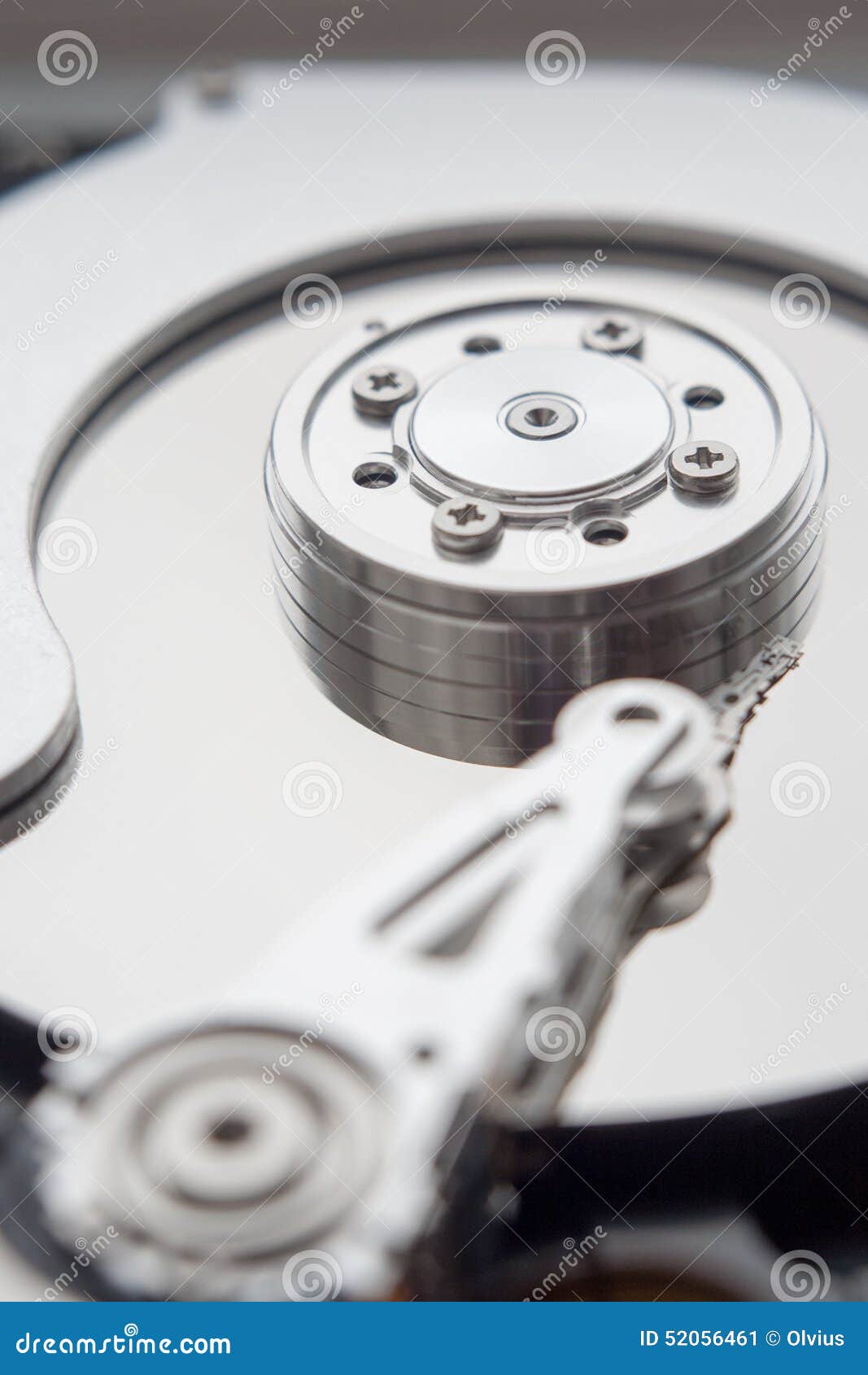 Closeup View of Hdd Cylinder Stock Image - Image of backup, harddisk ...