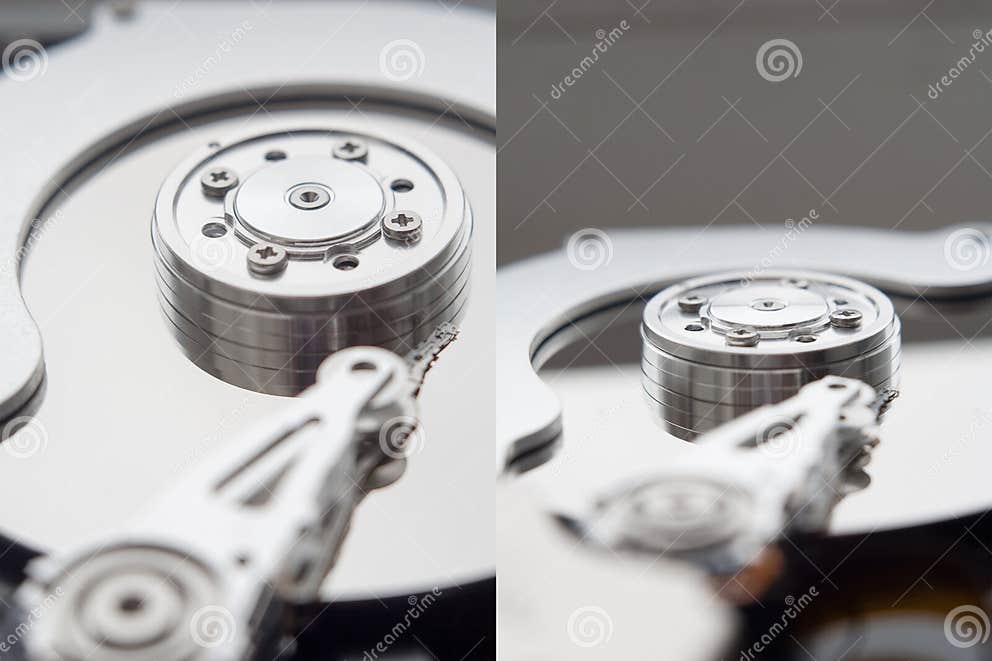 Closeup View of Hdd Cylinder Stock Photo - Image of internet, blue ...