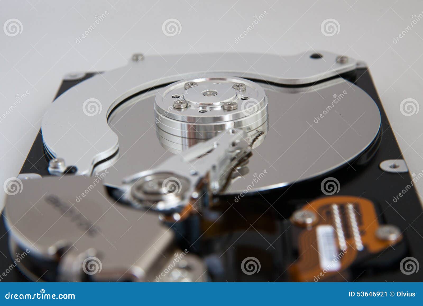 Closeup View of Hdd Cylinder Stock Image - Image of backup, light: 53646921