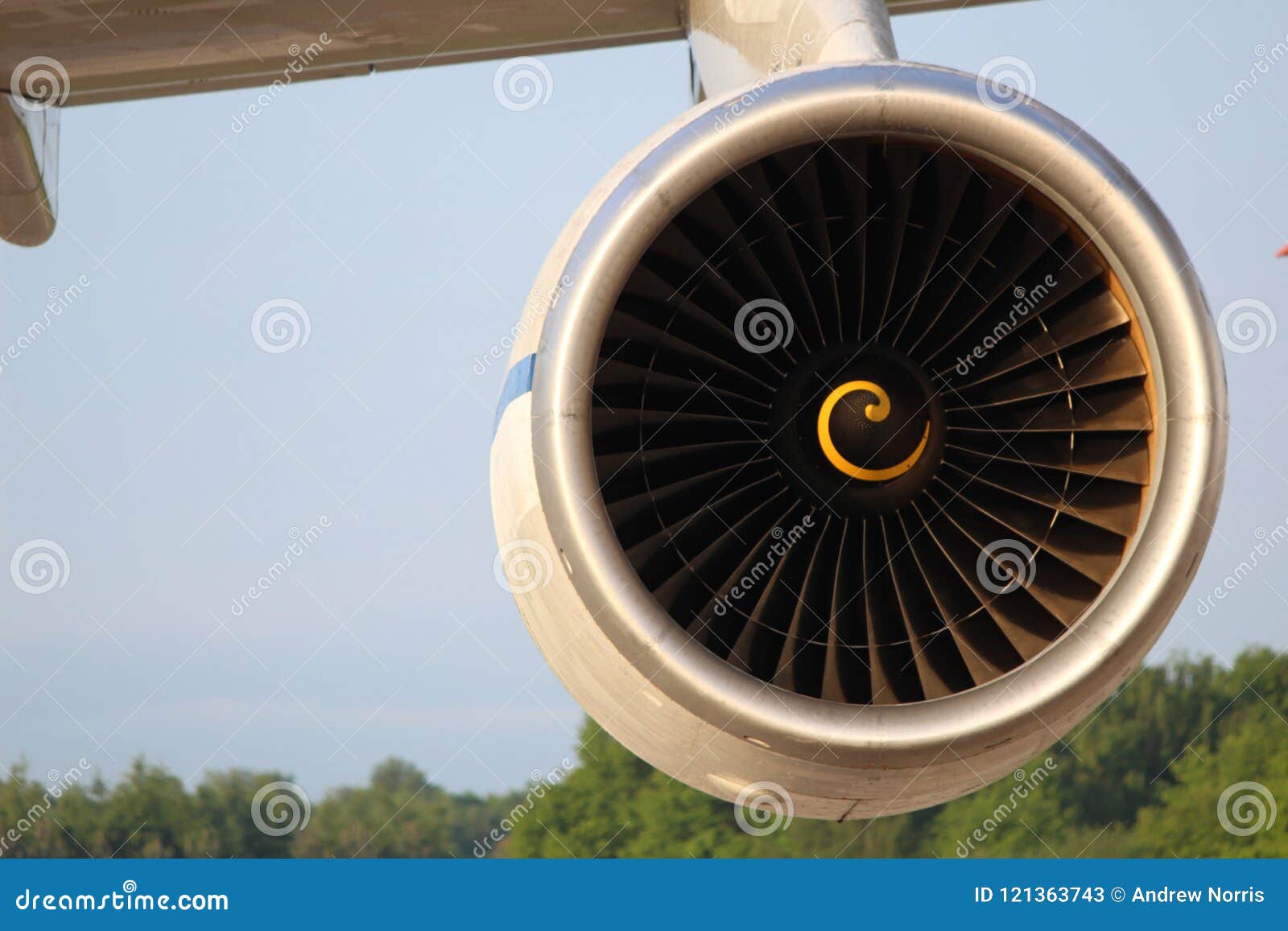 Giant Aircraft Engine stock image. Image of tourism - 121363743