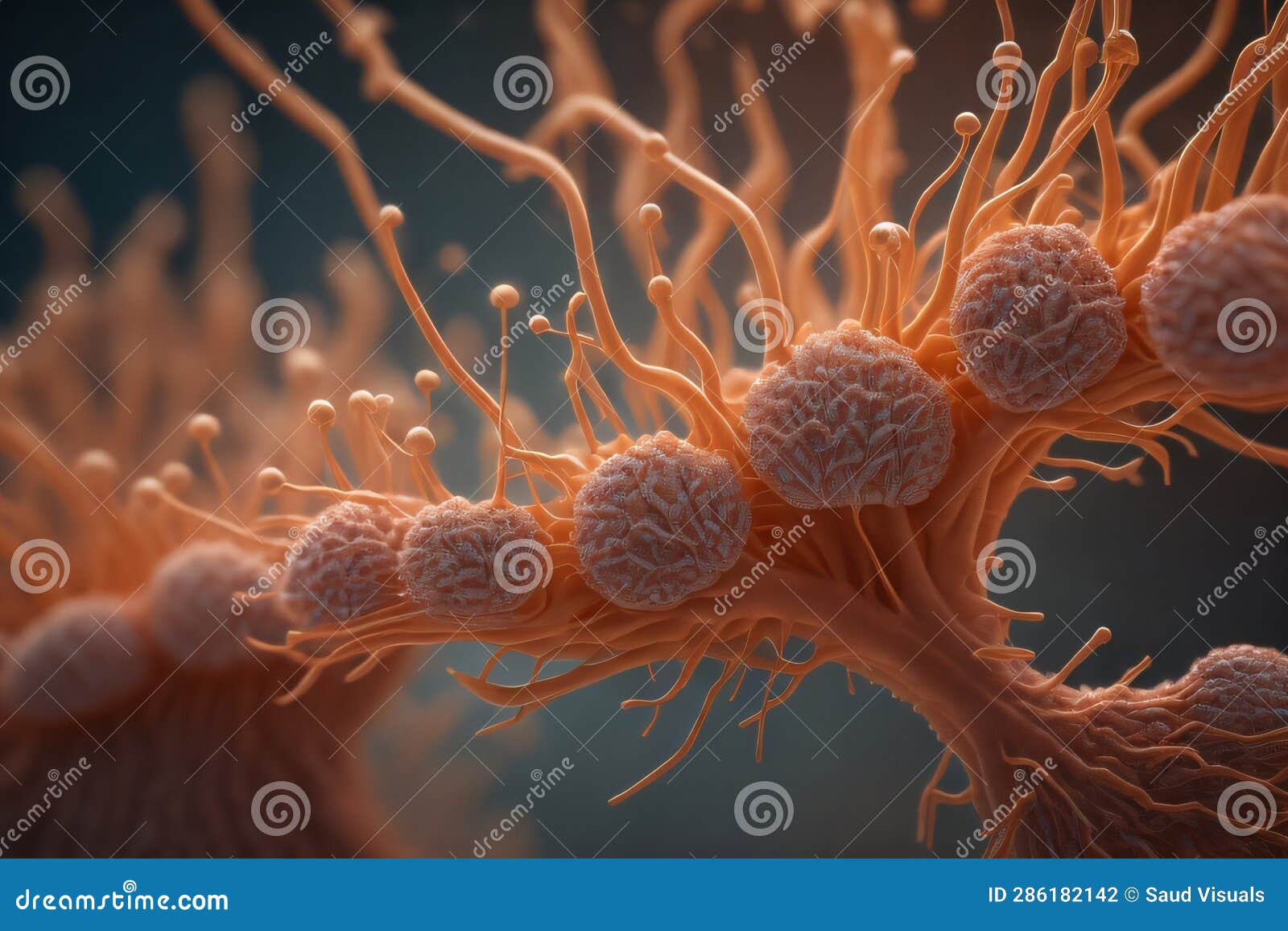 Closeup View of Human Brain Cells, Neuron with Branching Dendrites and ...