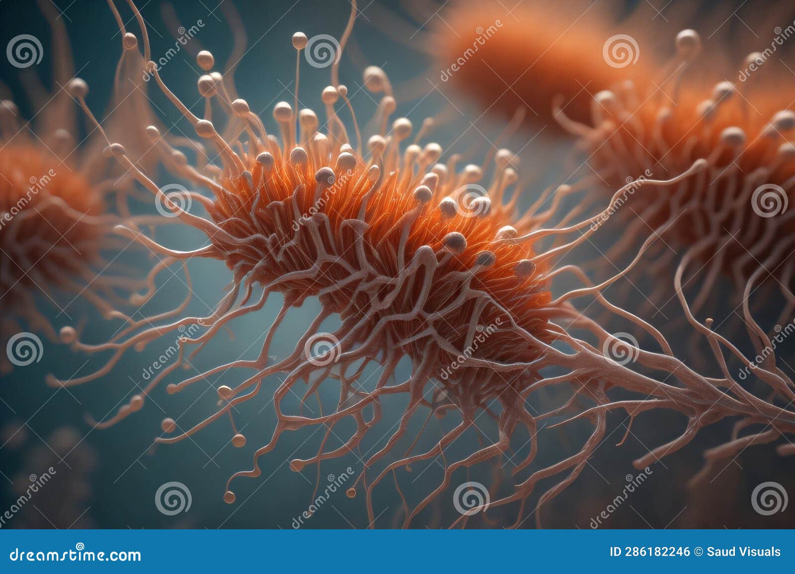 Closeup View of Human Brain Cells, Neuron with Branching Dendrites and ...