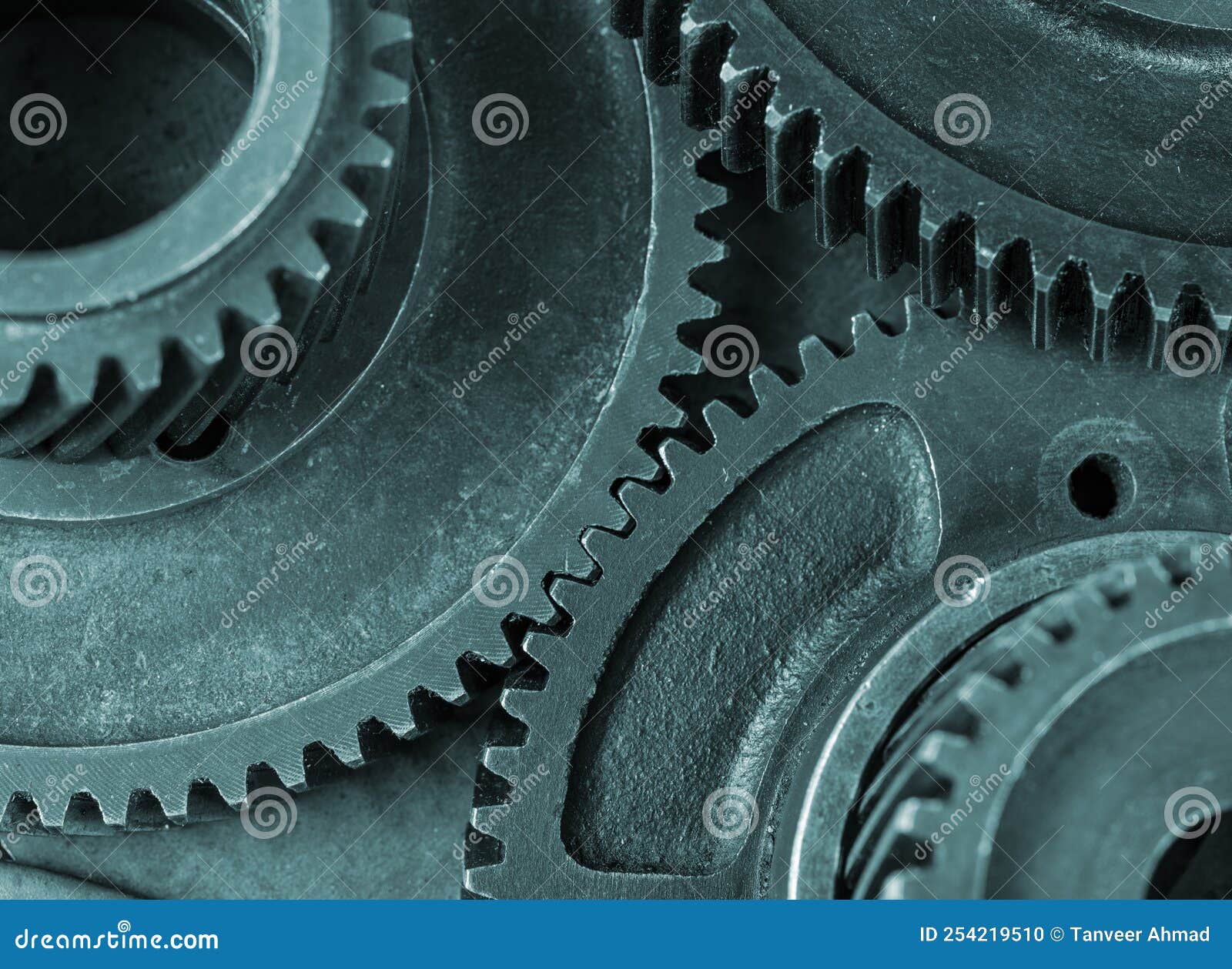 Closeup View of Industrial Gears - Teamwork Concept Stock Photo - Image ...