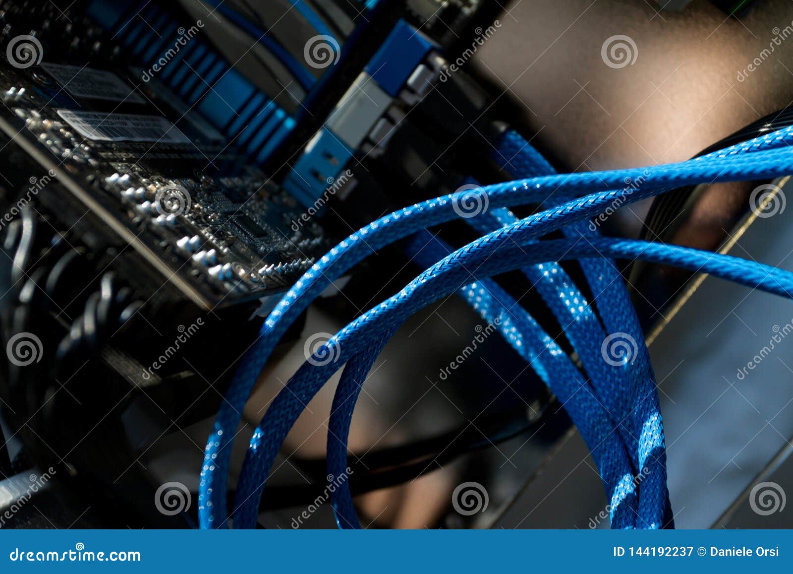 Closeup View of Inside Computer Circuit Board Parts. Computer Modding ...