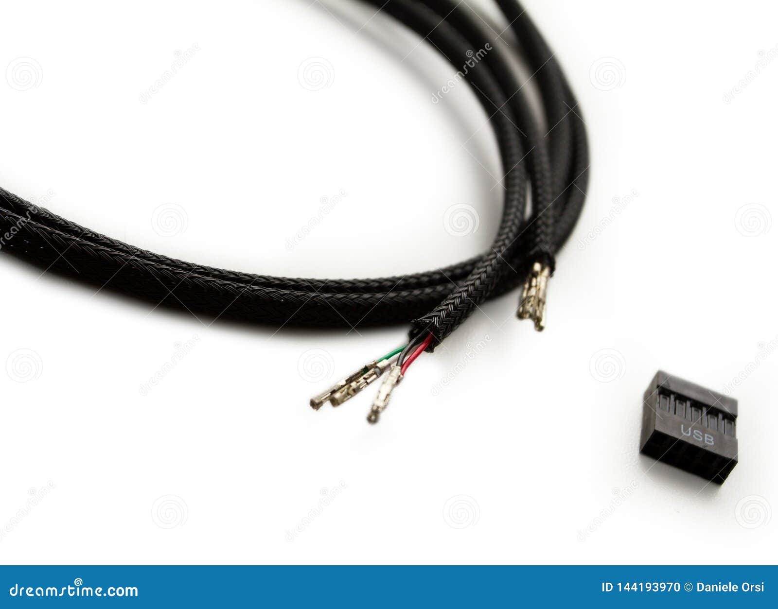 Closeup View of Inside Computer`s Cable and Connector Stock Photo ...