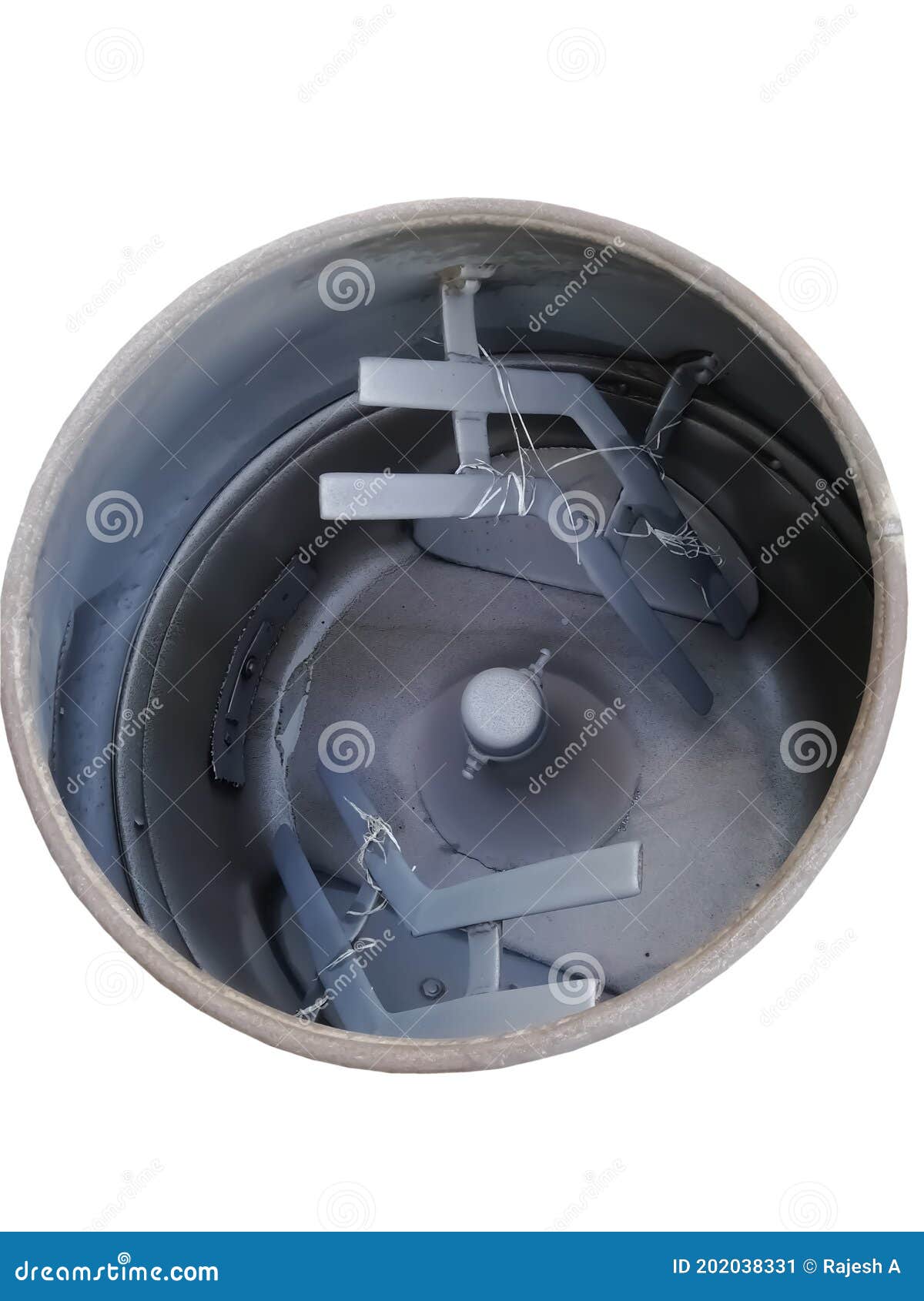Closeup View Inside of the Machine Concrete Mixer Machine Stock Image ...