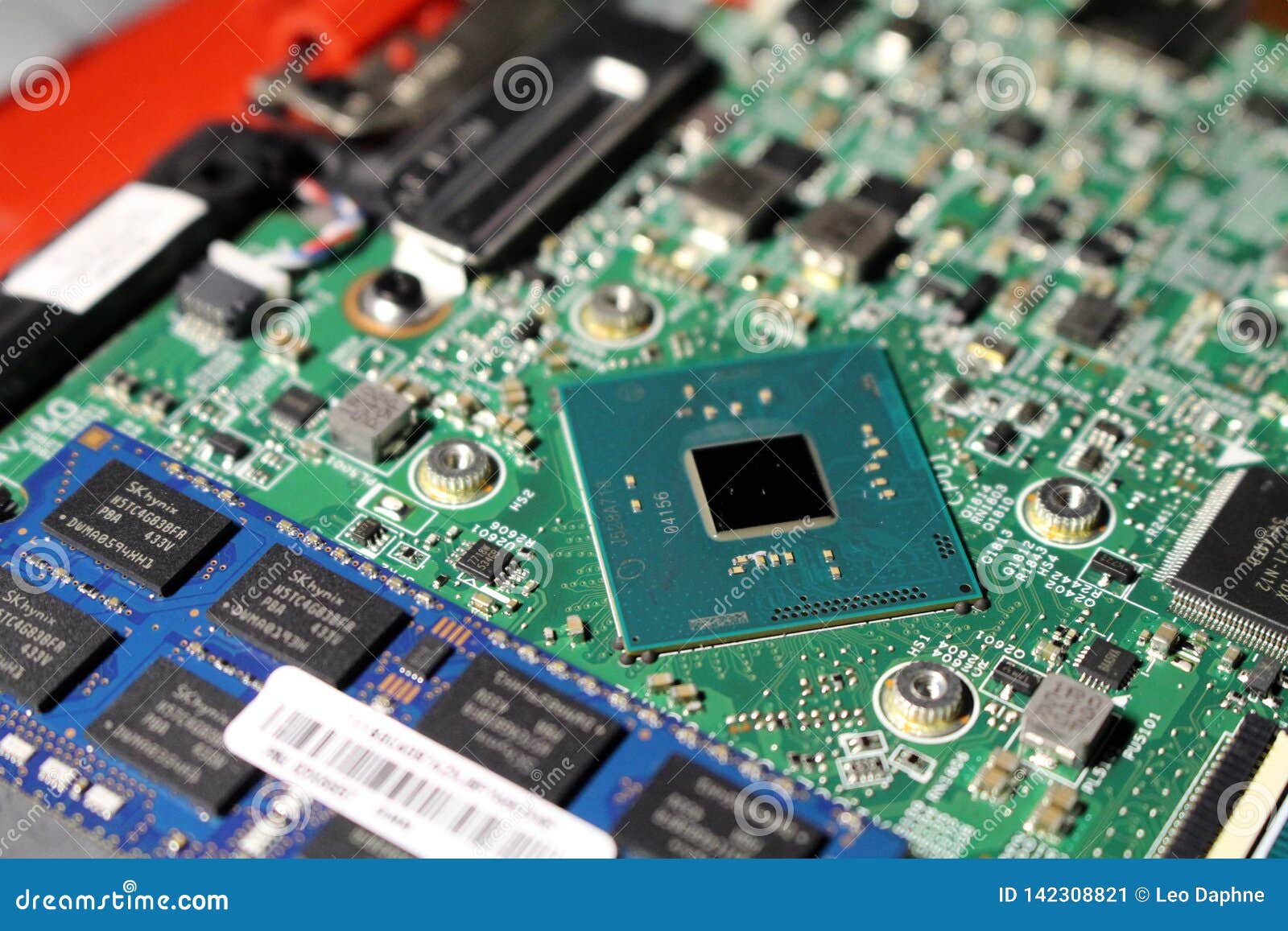 Closeup View at Laptop Motherboard and Components Editorial Photo ...