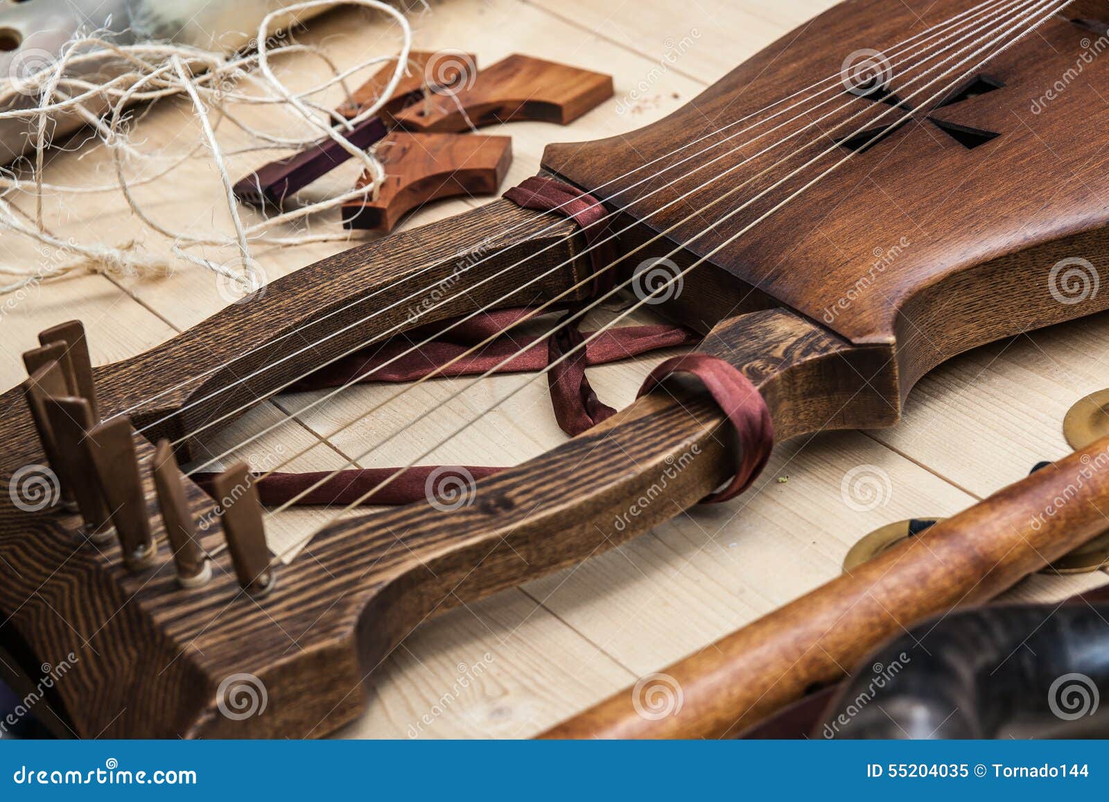 Closeup view of a lyre stock image. Image of horn, lyre - 55204035