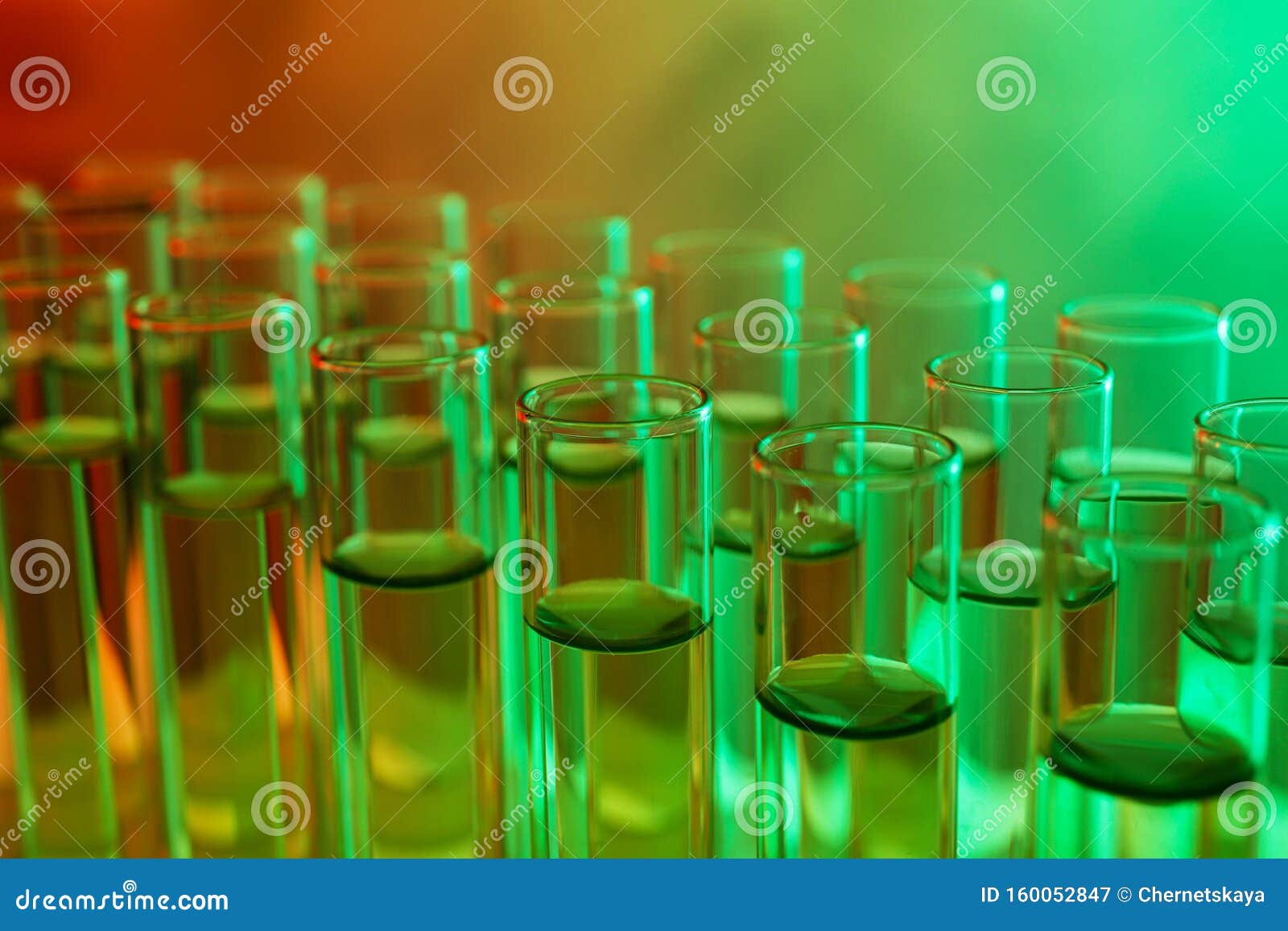 Closeup View of Many Test Tubes with Liquid Stock Image - Image of drug ...