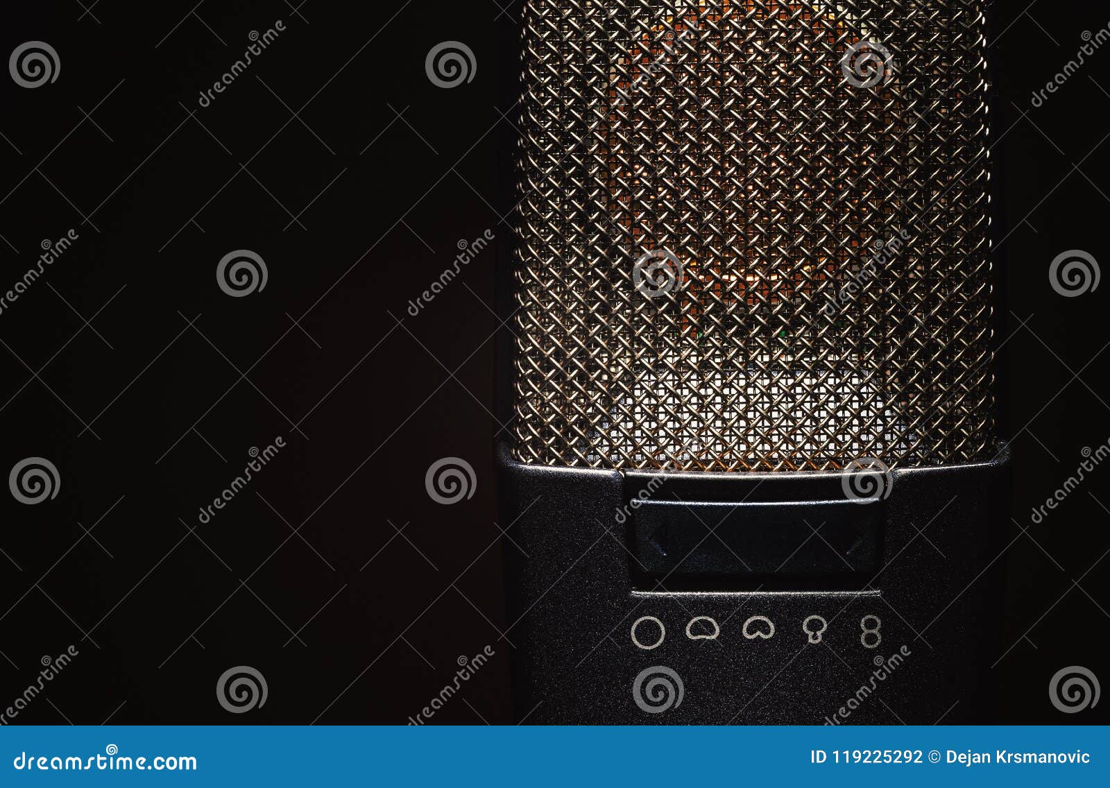 Details of Modern Condenser Microphone Stock Photo - Image of ...