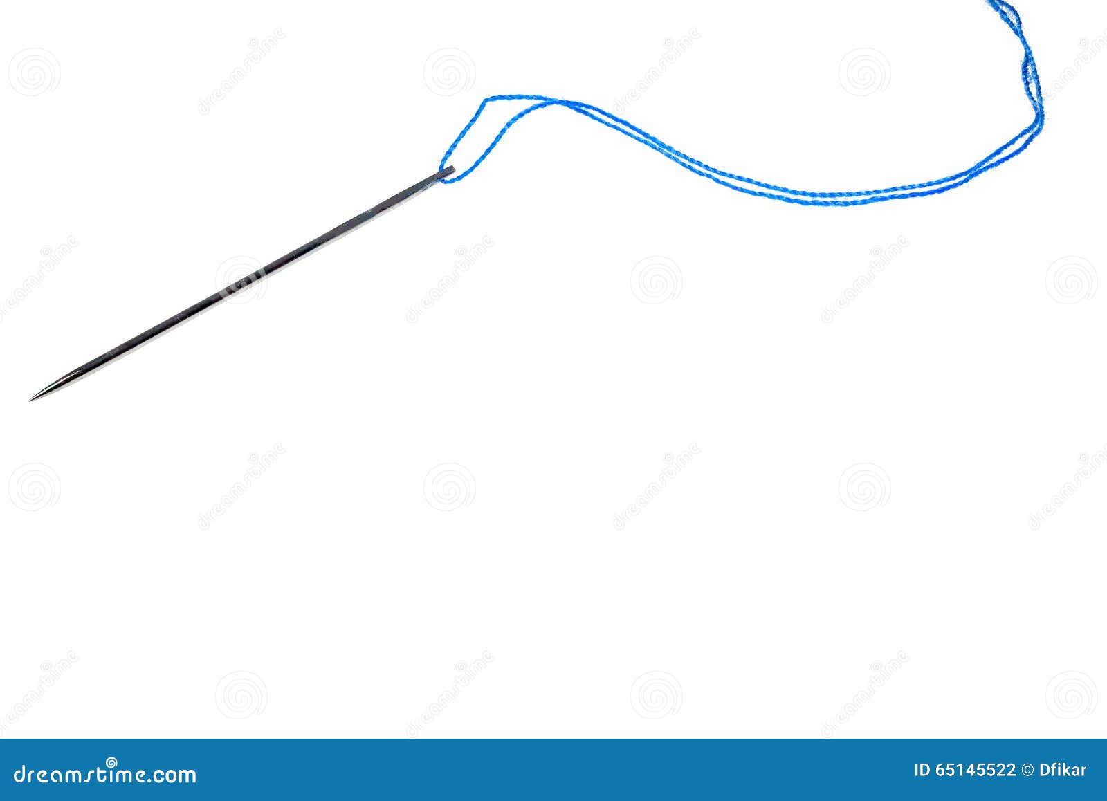 Closeup View of a Needle and Thread Stock Photo - Image of macro, sharp ...