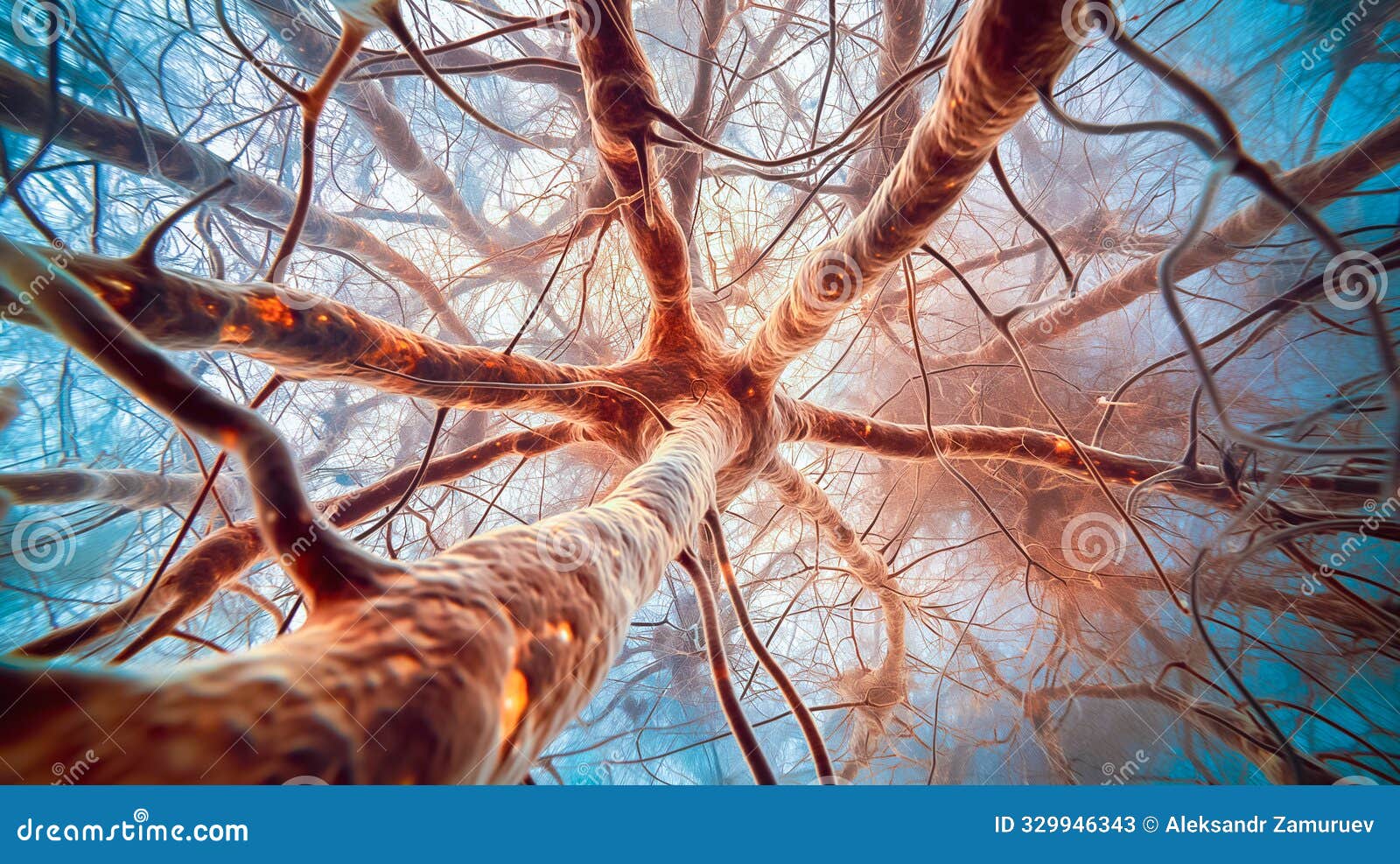 CloseUp View of Neurons and Synapses in the Brain, Exploring Complex ...