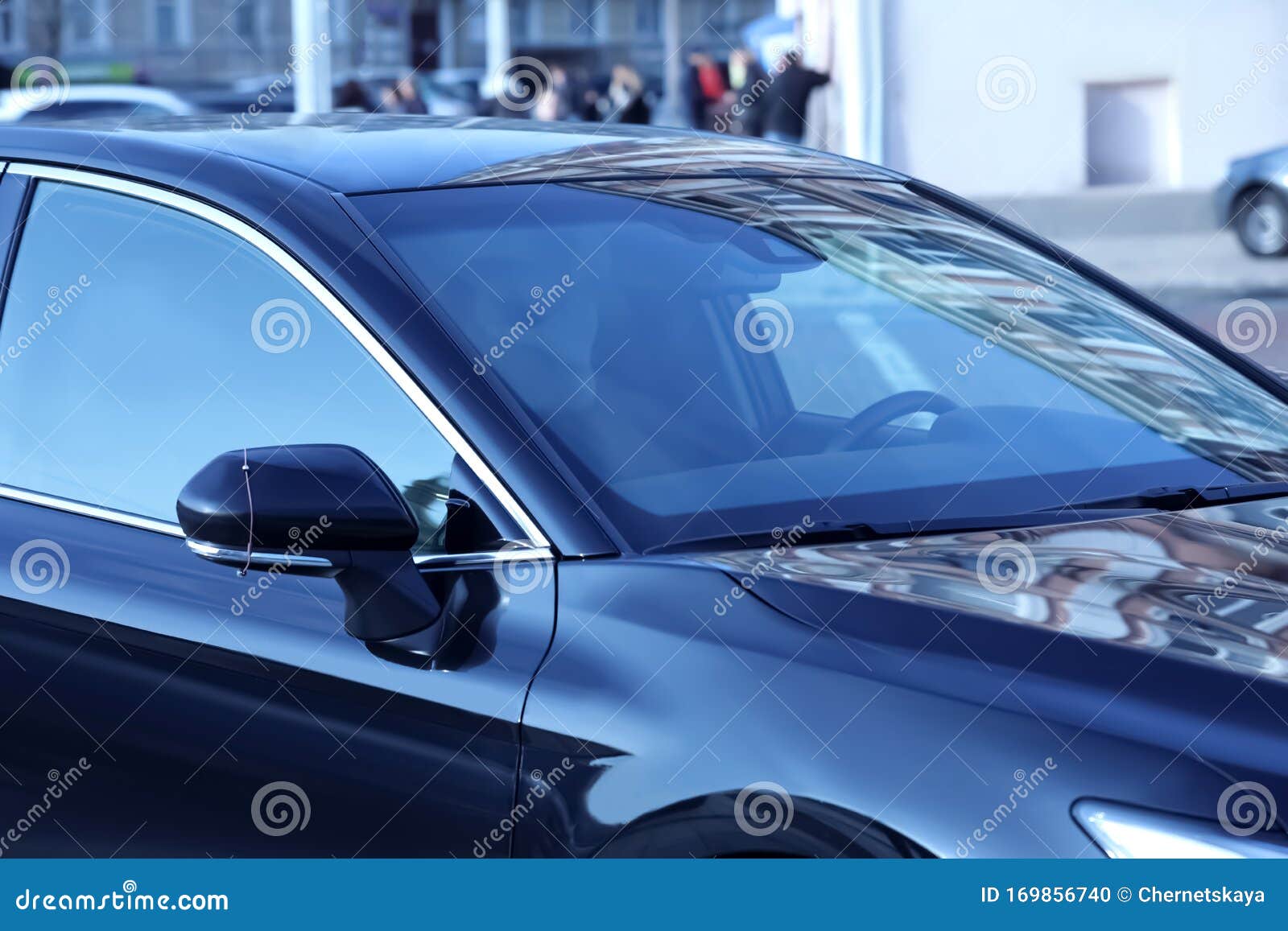 Closeup View of New Modern Car Stock Photo - Image of outdoors, luxury ...