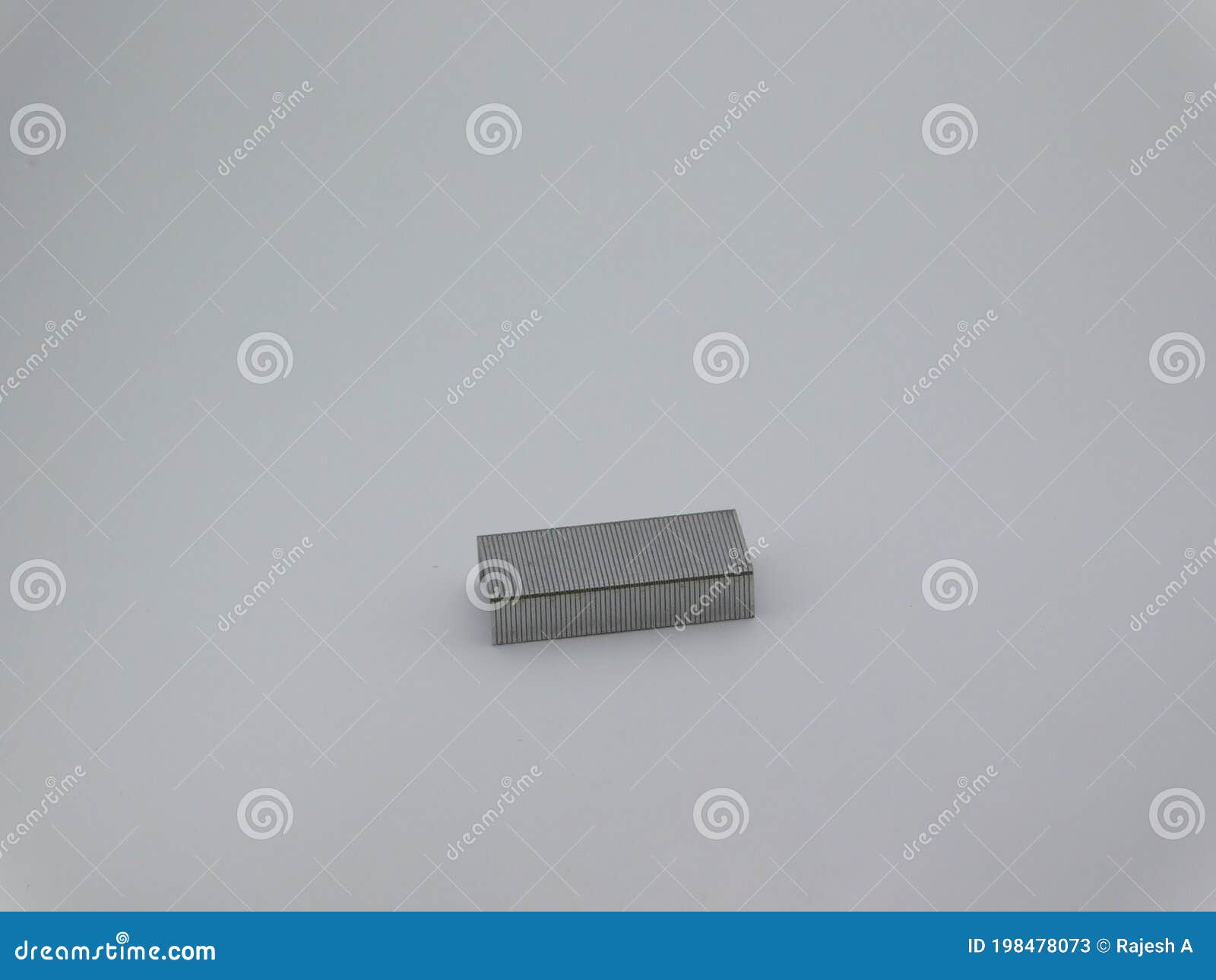 Closeup of an Object Staple Pin Isolated on White Background Stock ...
