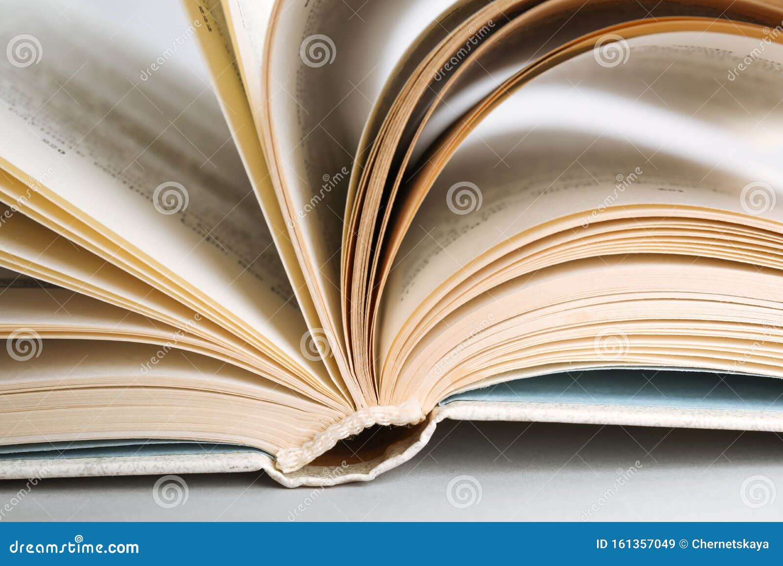 Closeup View of Open Hardcover Book Stock Image - Image of library ...
