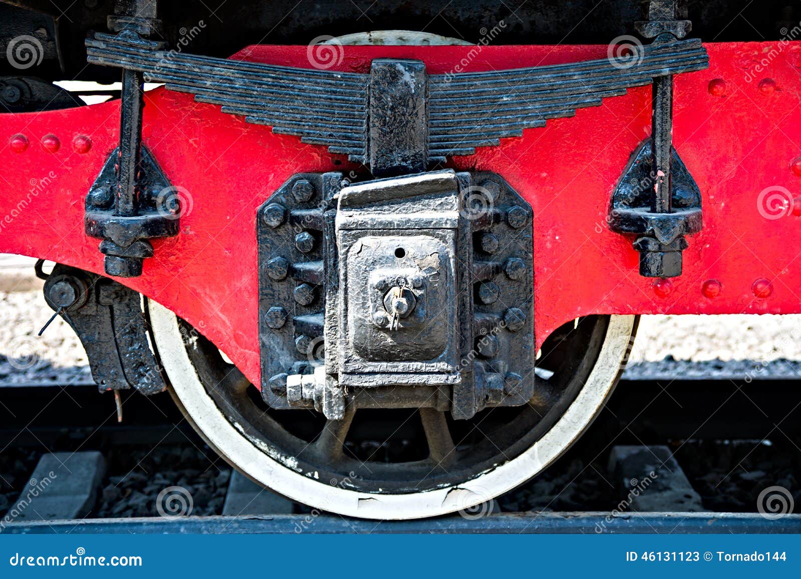 Closeup View of an Old Railway Car Wheels, Leaf Springs, Journal Stock ...