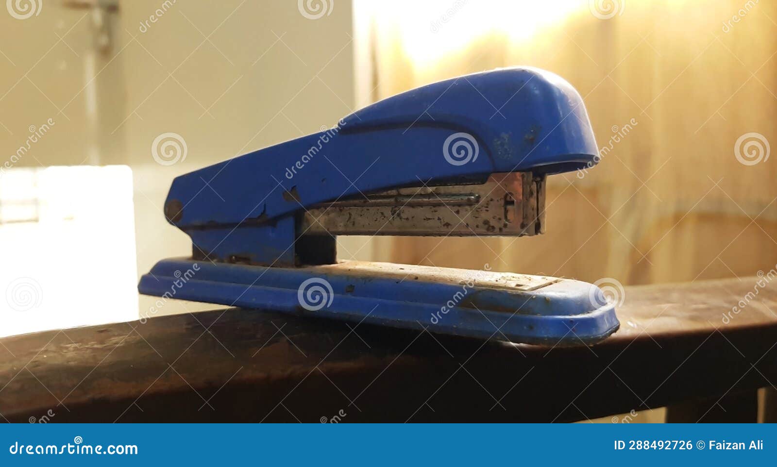 Closeup View of an Old Rustic Plastic Stapler Stock Photo - Image of ...