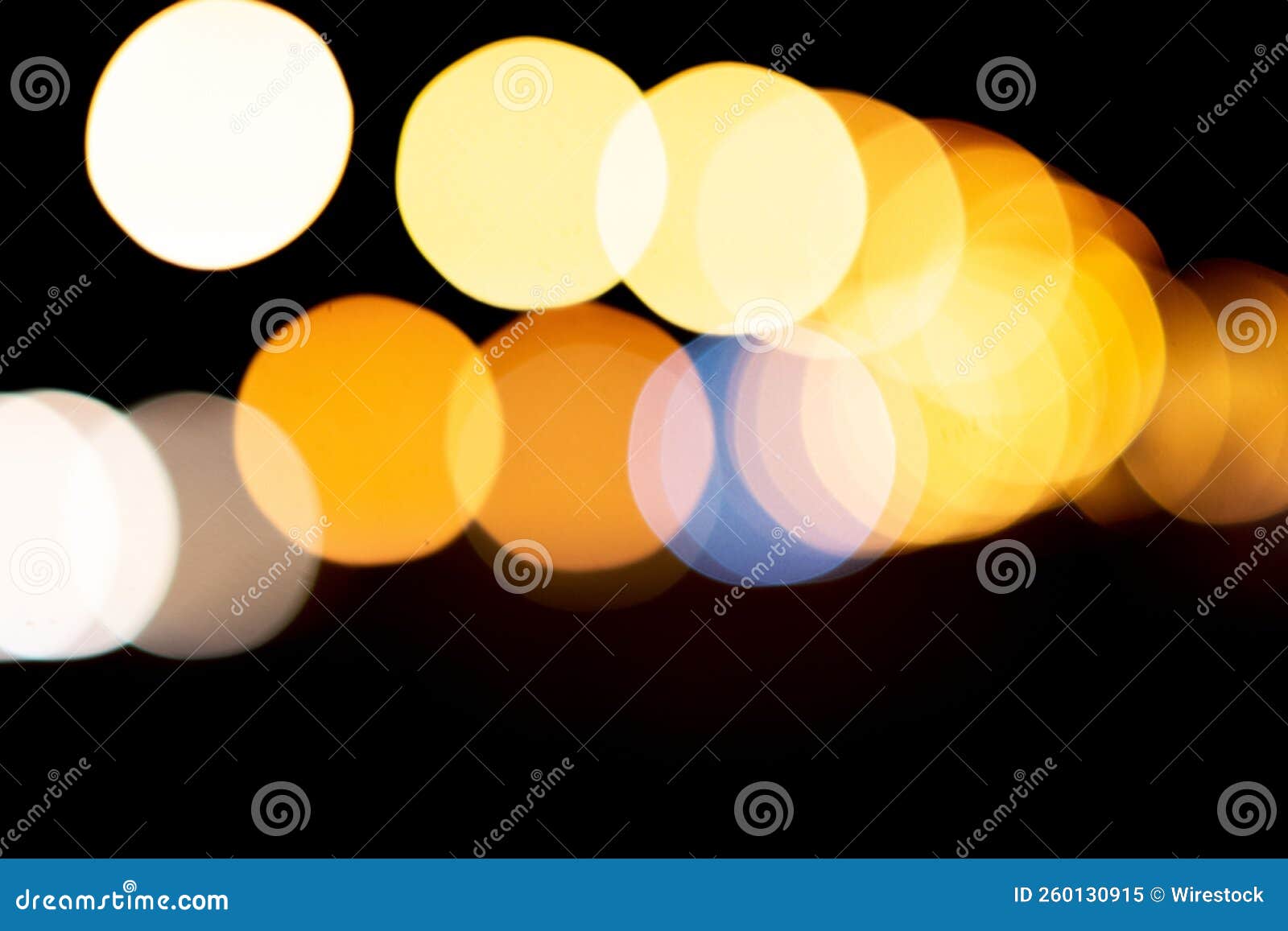 Closeup View of Overlapping Lights in a Dark Background Stock Image ...