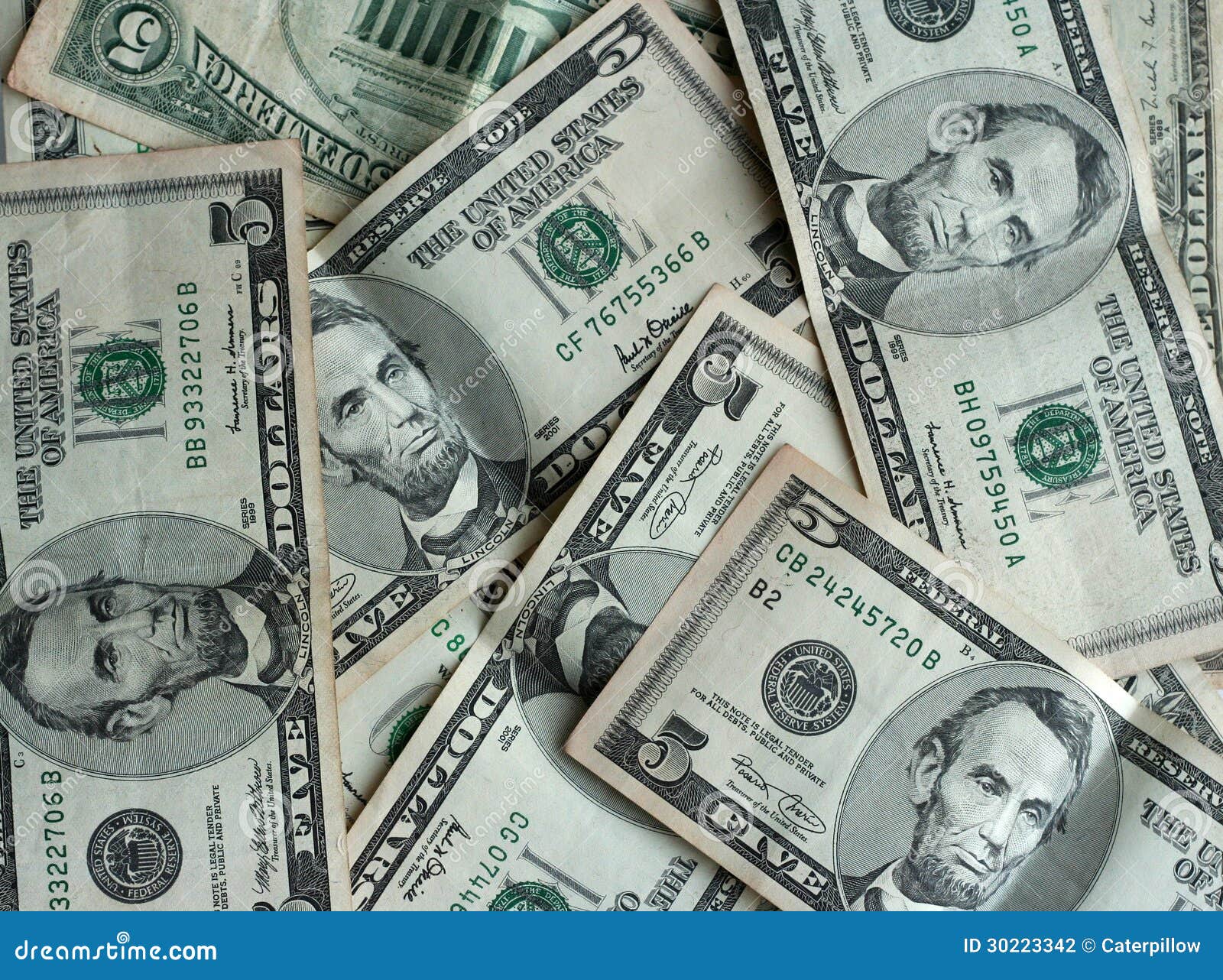 Five dollars banknote stock photo. Image of financial - 30223342