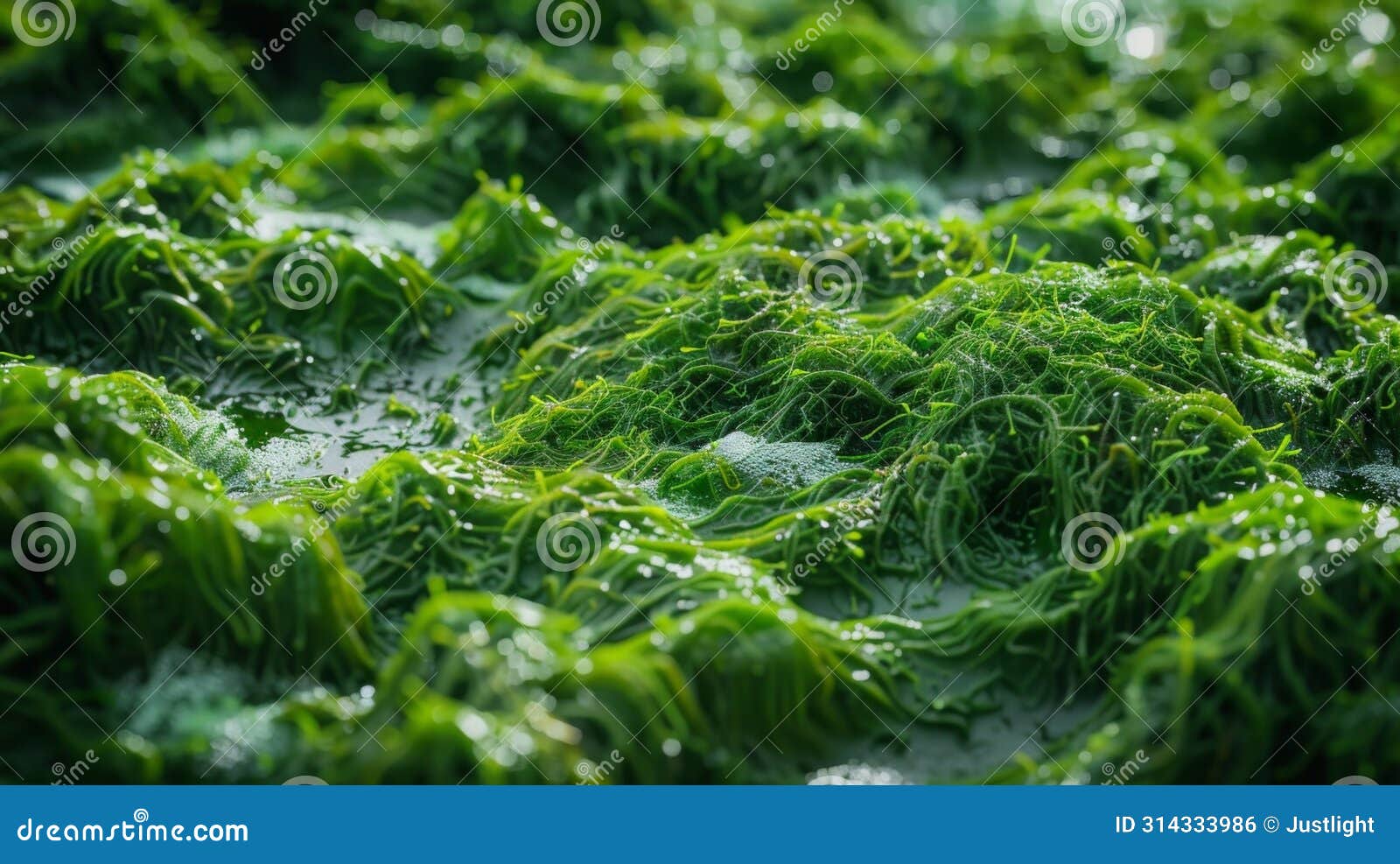 A Closeup View of a Patch of Water Covered in a Thick Layer of ...