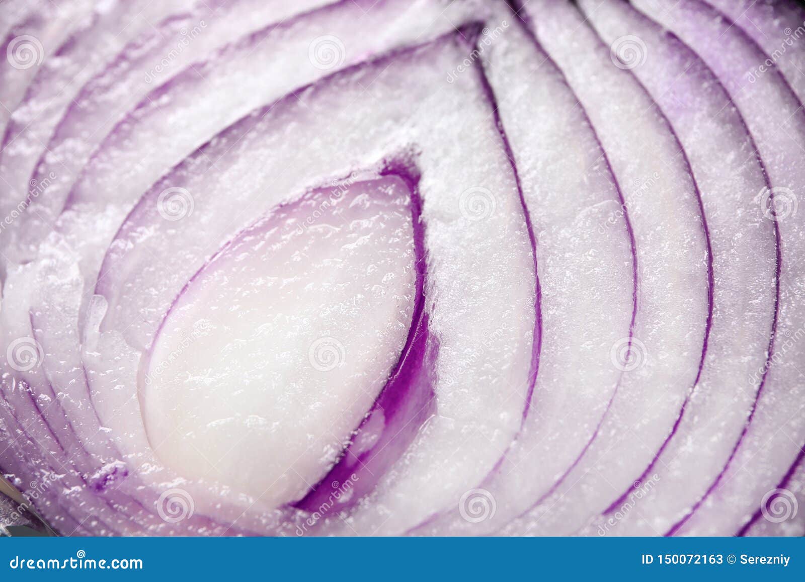 Closeup View of Red Onion Cut Stock Image - Image of abstract, plant ...