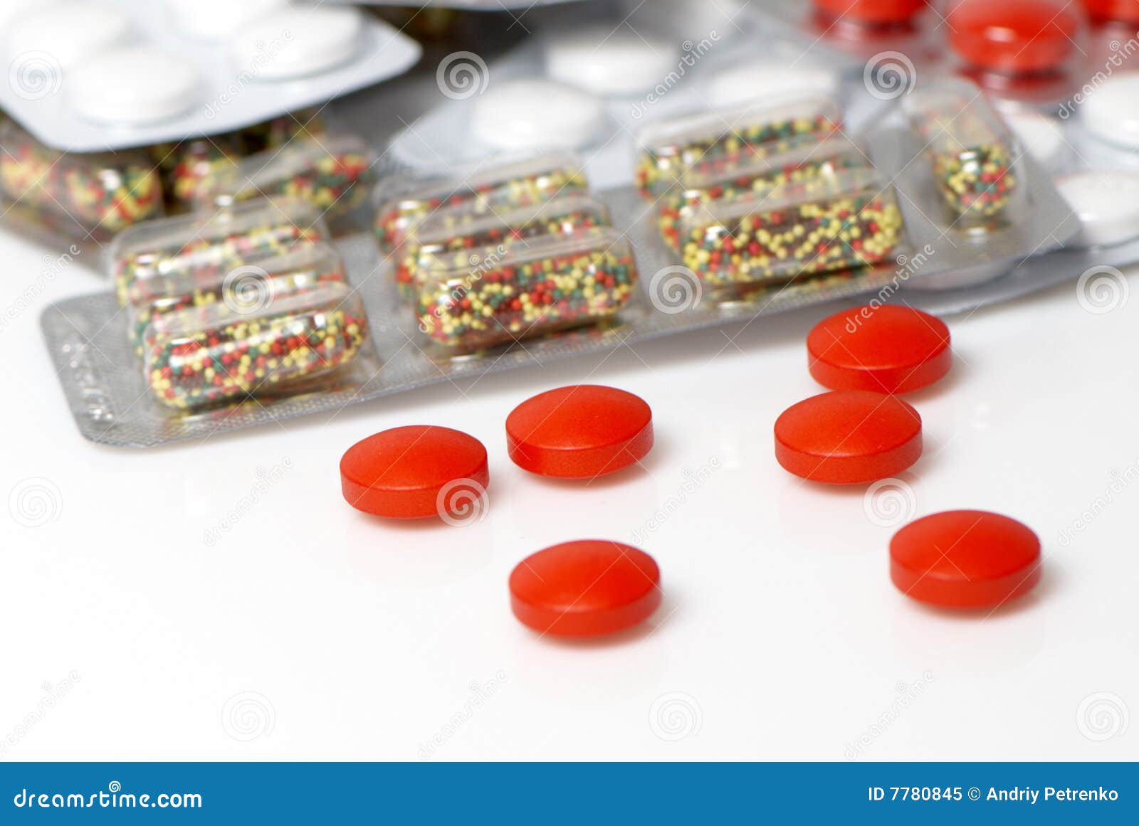 Closeup view of red pills stock image. Image of capsules - 7780845