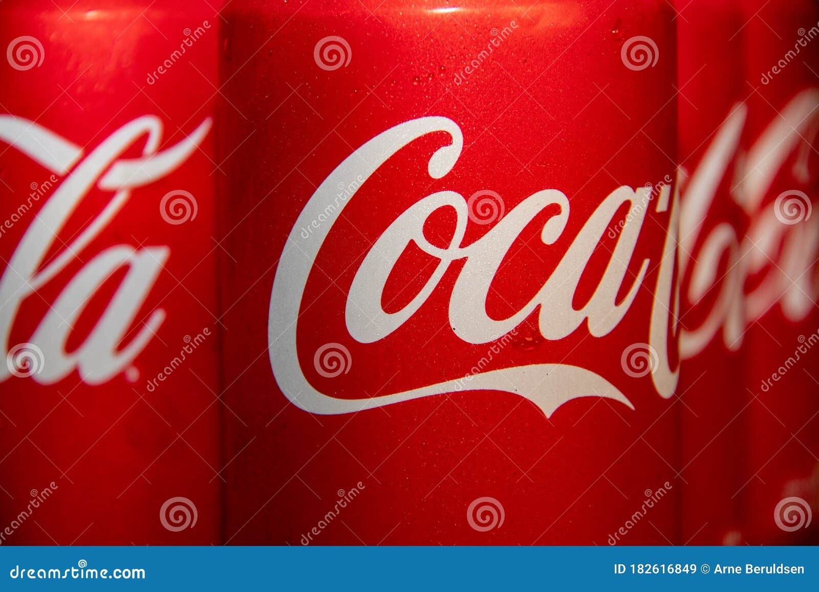 Closeup View of Several Cans of Coca Cola Editorial Stock Image - Image ...