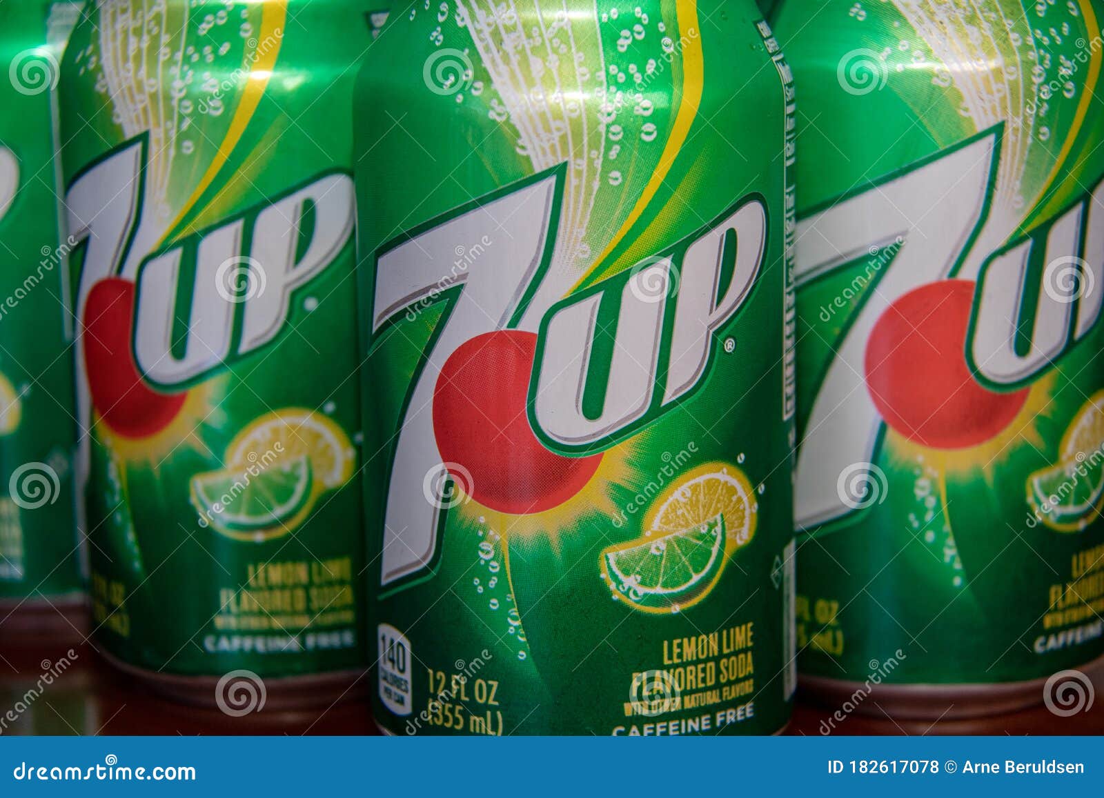 Closeup View of Several Cans of 7 UP Editorial Stock Photo - Image of ...
