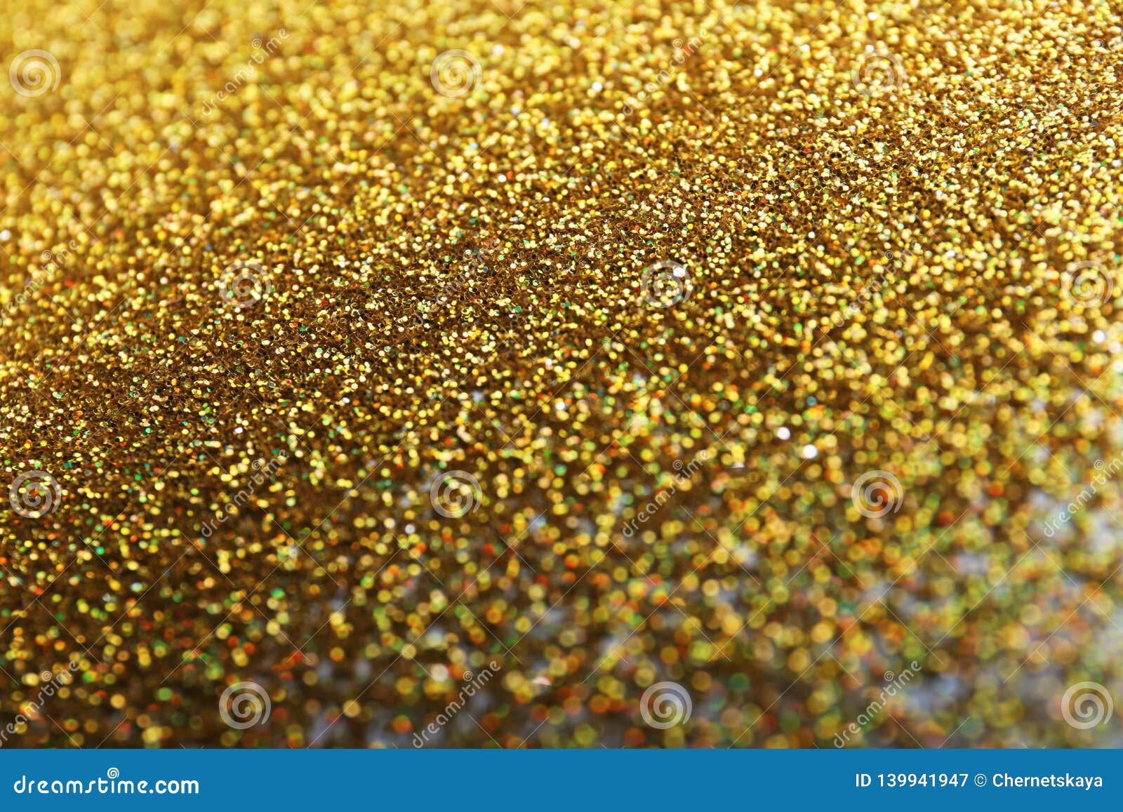 Closeup View of Sparkling Golden Glitter Stock Image - Image of ...