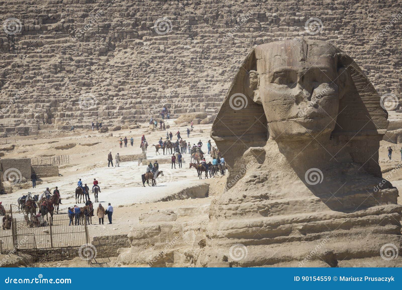 Sfinks And Pyramid In Giza Royalty-Free Stock Photo | CartoonDealer.com ...