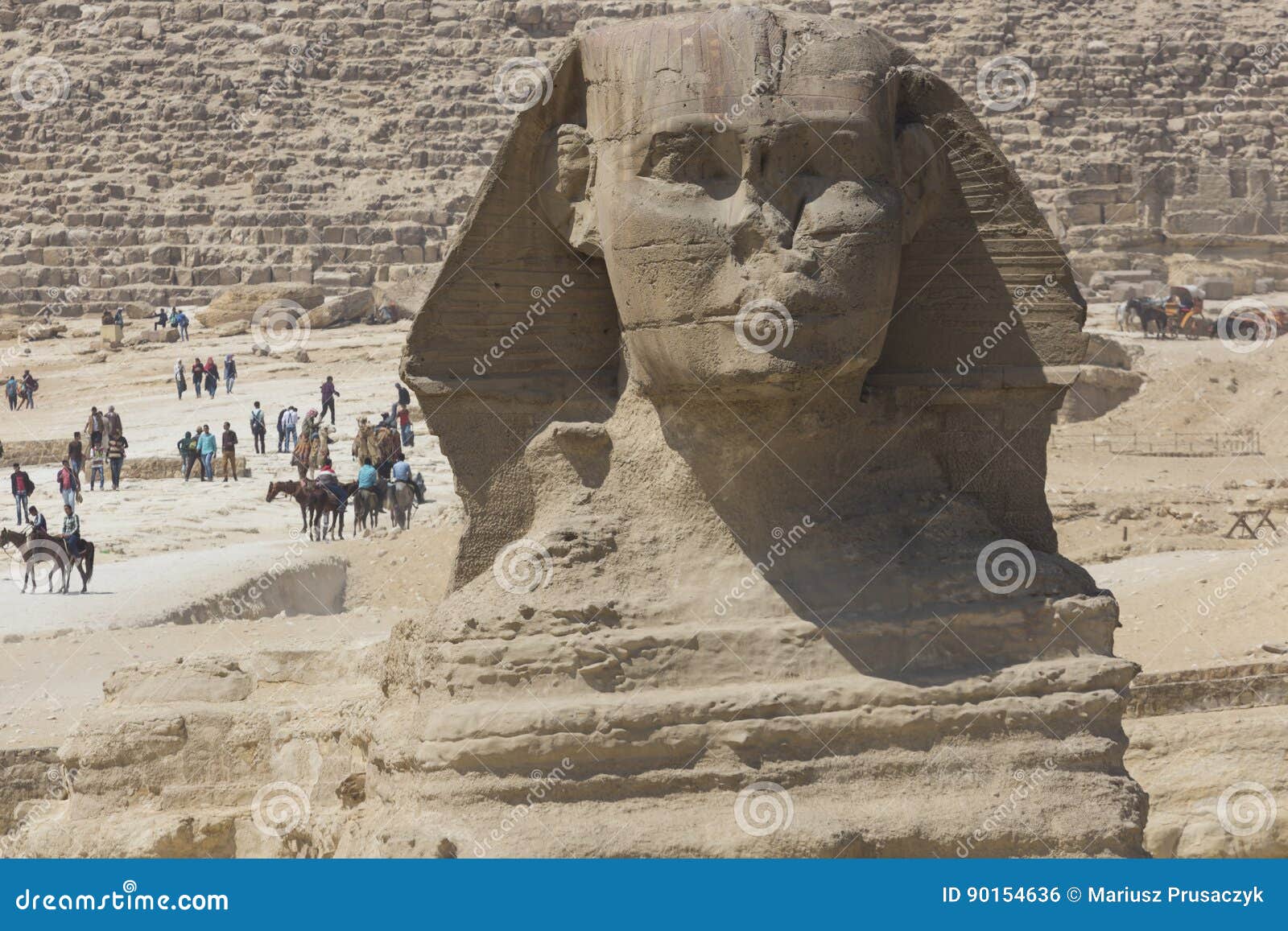 Sfinks And Pyramid In Giza Royalty-Free Stock Photo | CartoonDealer.com ...