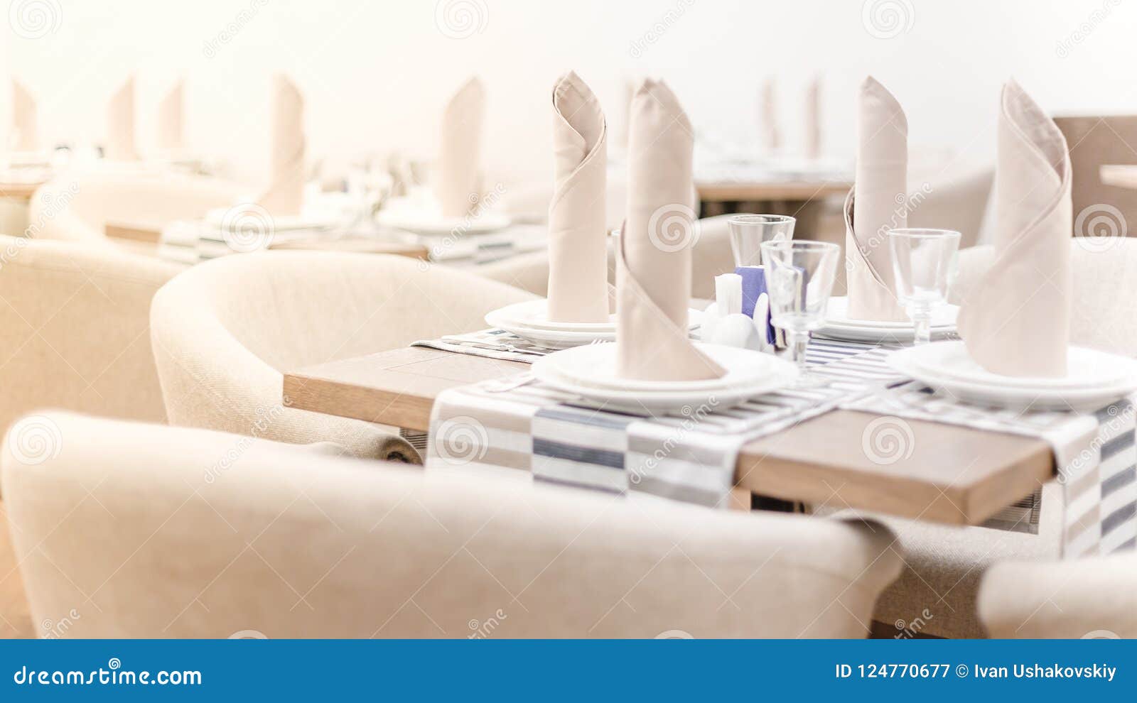 Closeup View of a Table in Cafe or Restaurant Stock Image - Image of ...