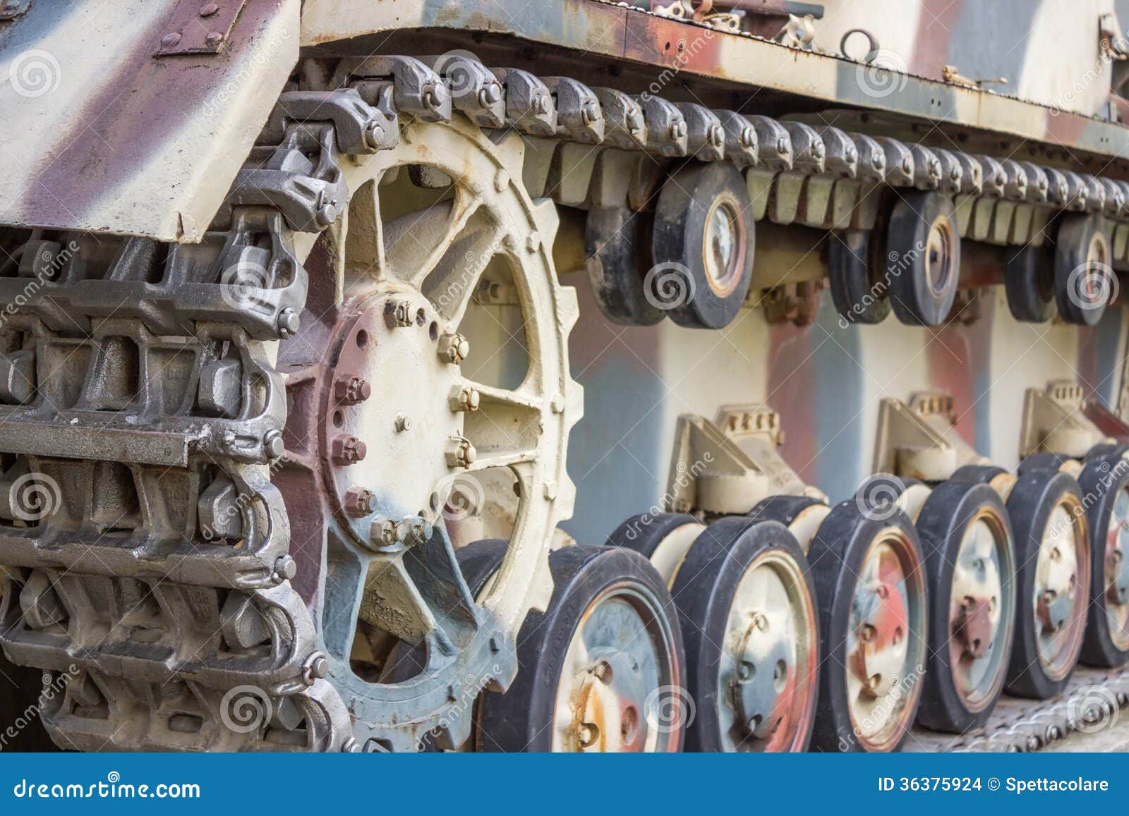 Tank Caterpillar Tread With Wheels Royalty-Free Stock Photo ...