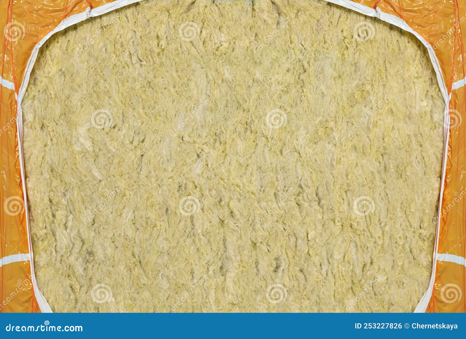 Closeup View of Thermal Insulation Material Wrapped in Cellophane Stock ...