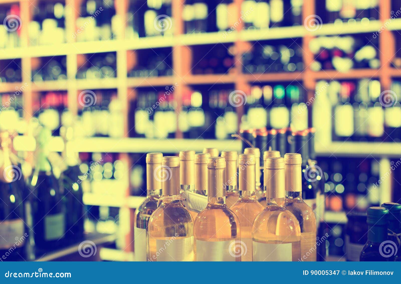 Closeup View on Various Alcohol Beverage Bottles Stock Image - Image of ...