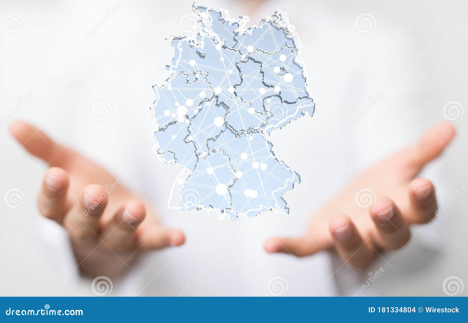 Closeup View of a Virtual Country Map on a Man S Hands Stock Photo ...