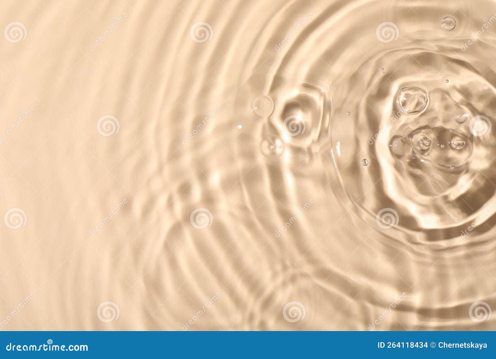 Closeup View of Water with Rippled Surface on Beige Background Stock ...
