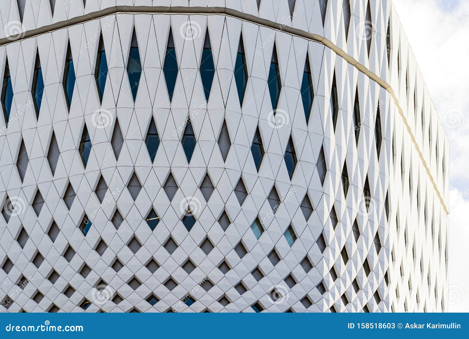 Closeup View of White Panels and Parametric Facade Editorial Stock ...
