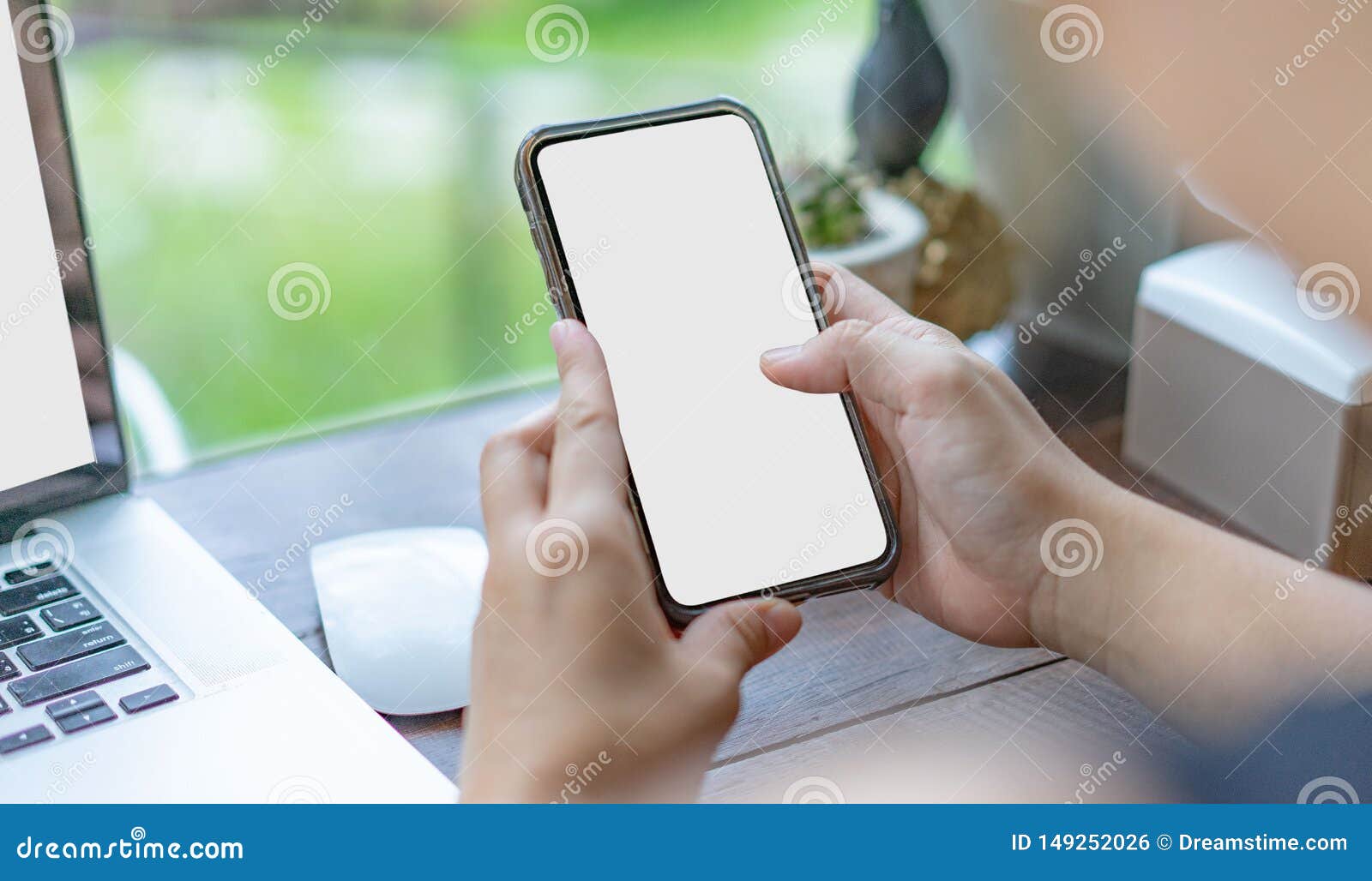Closeup View of Women Holding Digital Tablet on Hand Using Electronic ...