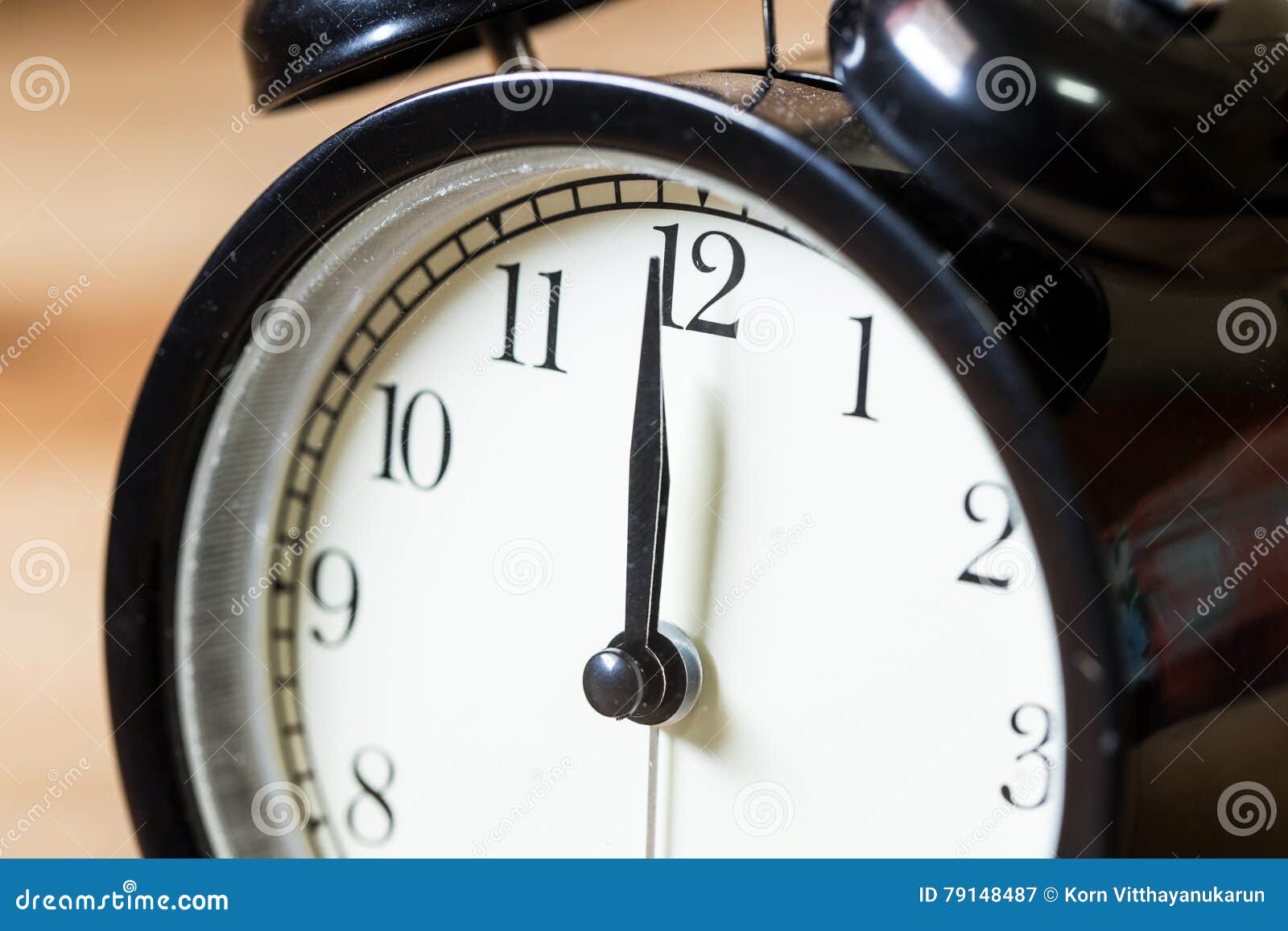 Closeup Vintage Clock Time at 12 O`clock Stock Image - Image of clock ...
