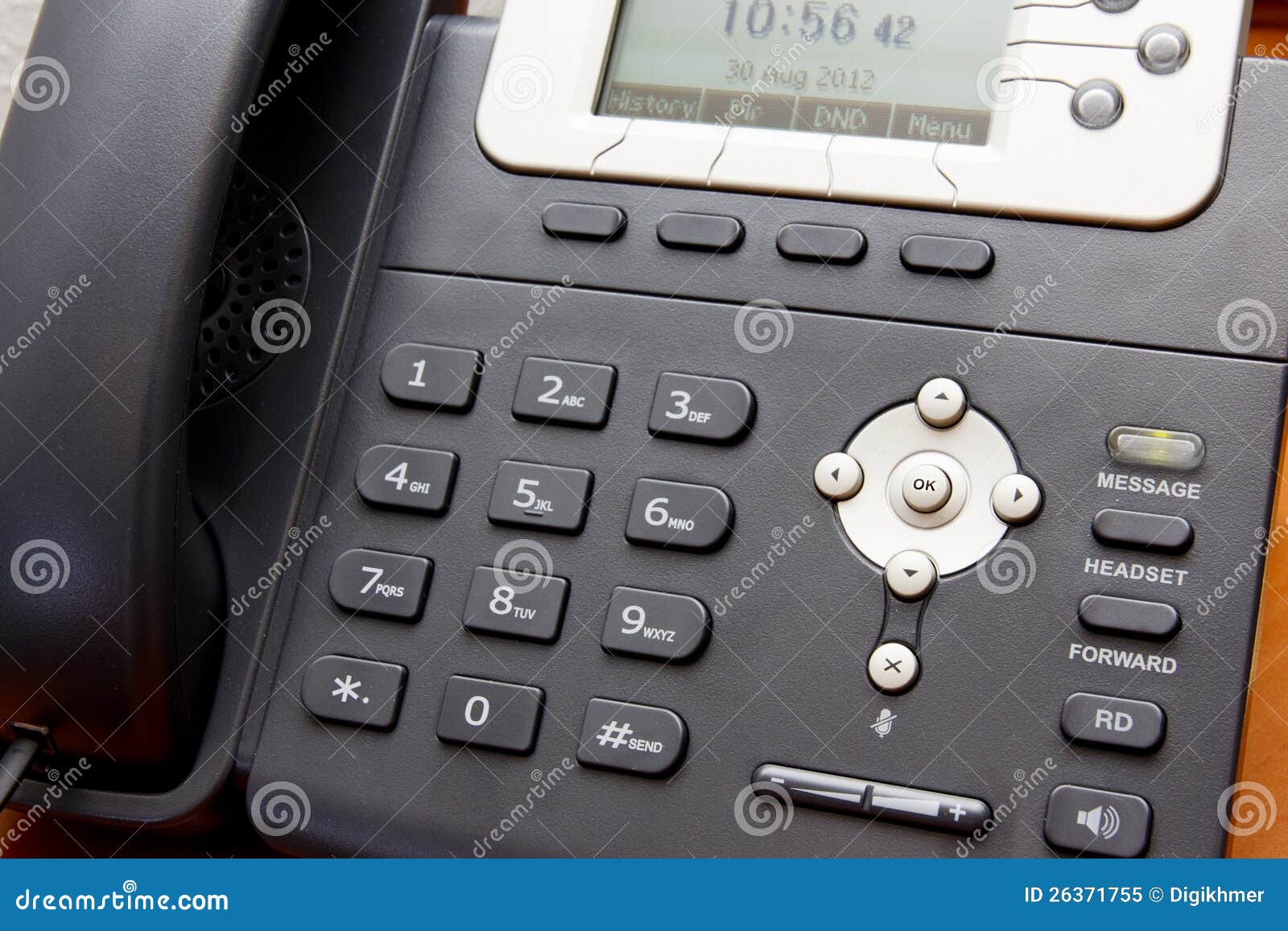 Closeup VoIP Telephone stock image. Image of telephone - 26371755