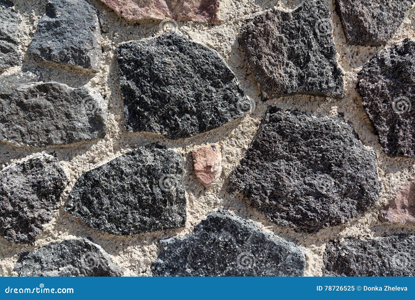 Closeup of Volcanic Stone Wall in Santorini, Greece Stock Image - Image ...