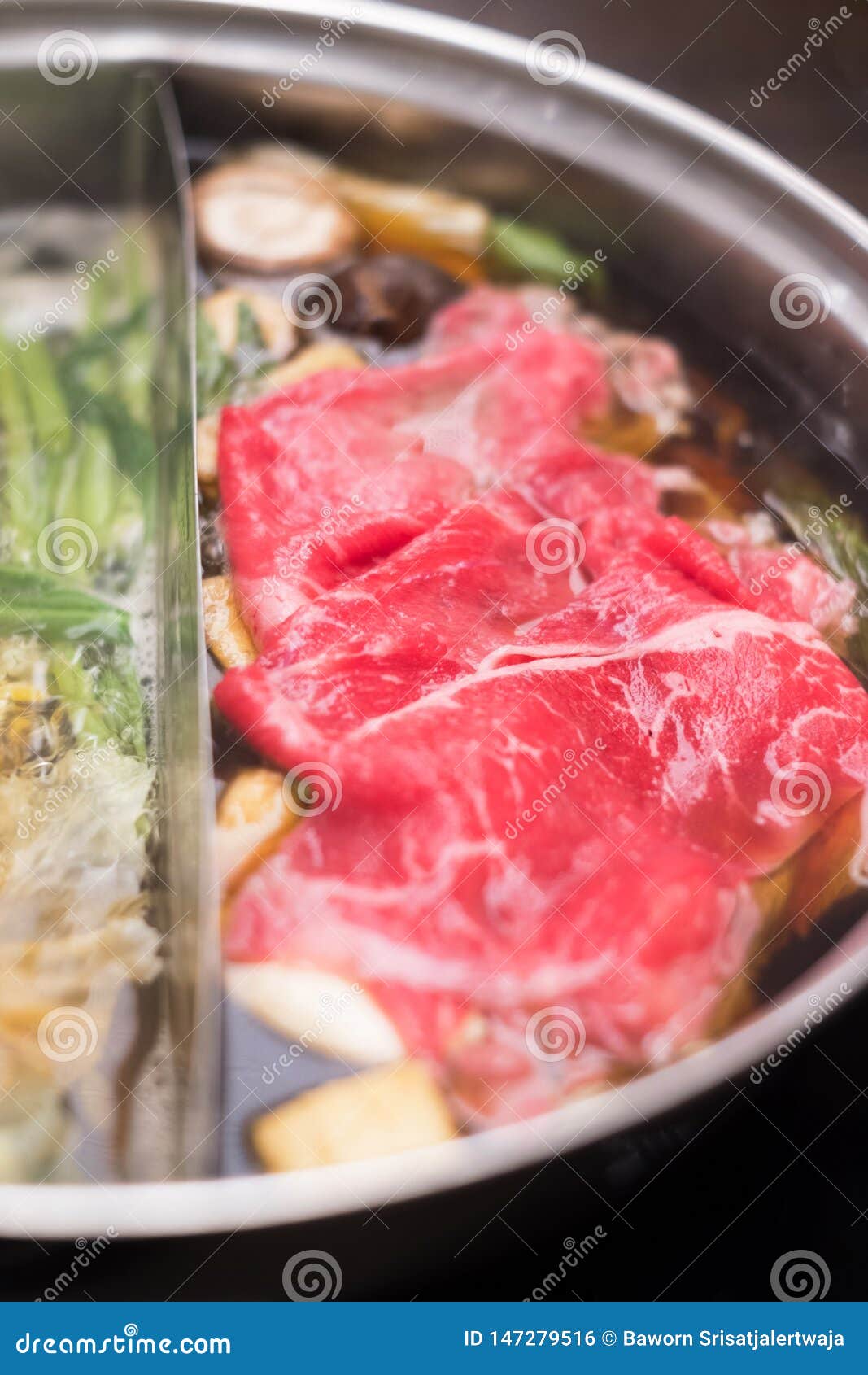 Closeup Wagyu Beef for Shabu Shabu Stock Photo - Image of vegetable ...
