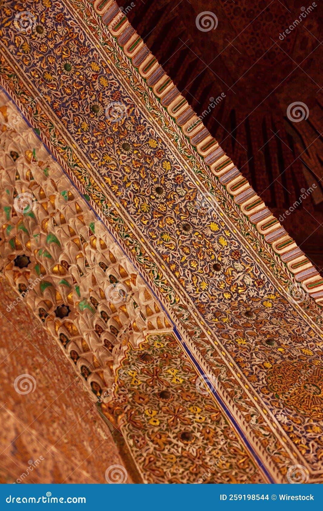 Closeup of a Wall with an Arabic Pattern, a Vertical Shot Stock Photo ...