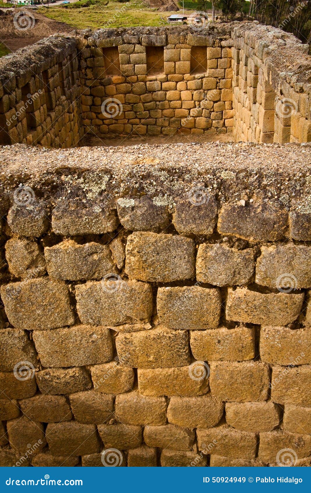 Closeup of Wall Construction Ingapirca Important Stock Image - Image of ...